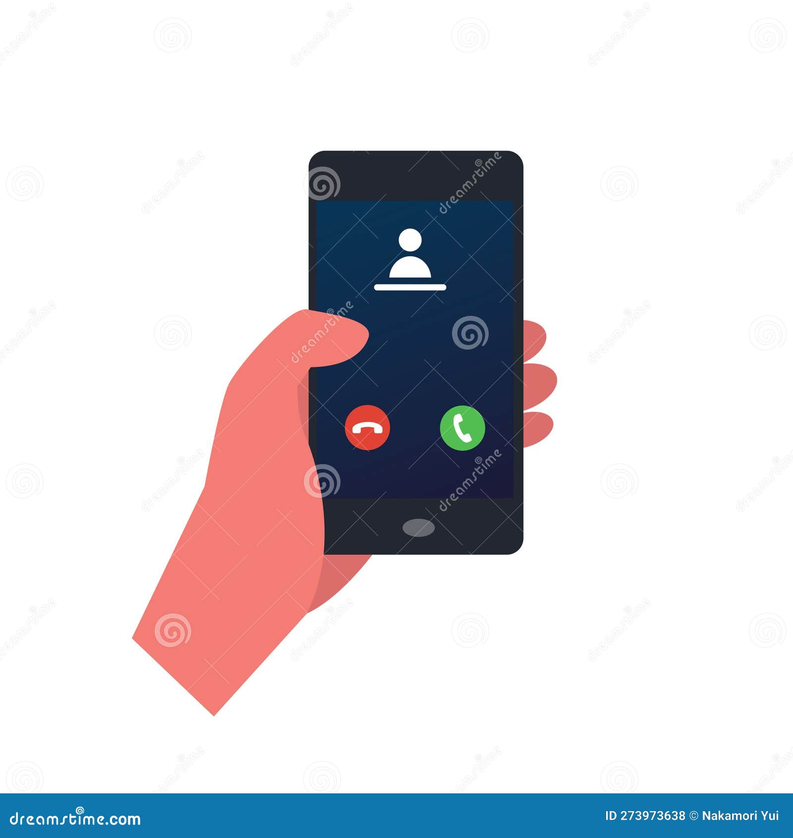 Smartphone or Mobile Phone Ringing or Calling. Receive Calls from ...