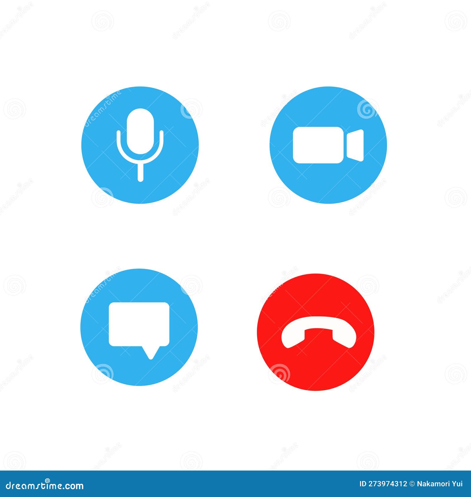 Mic, Camera, Chat, Call Icon. Speaker, Mic and Video Camera Icons ...