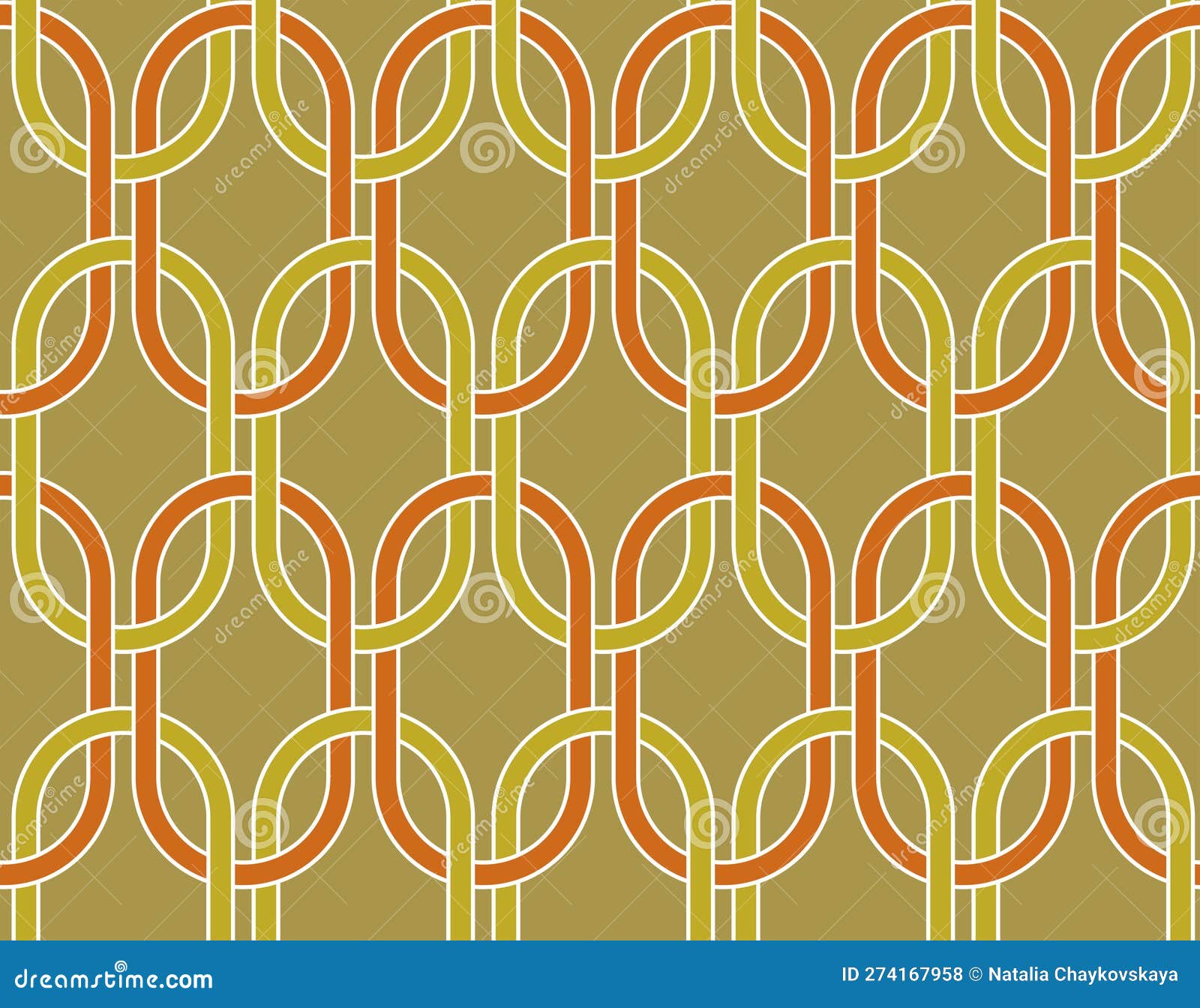 Seamless Abstract Geometric Chain Pattern. Vector Illustration. Stock ...