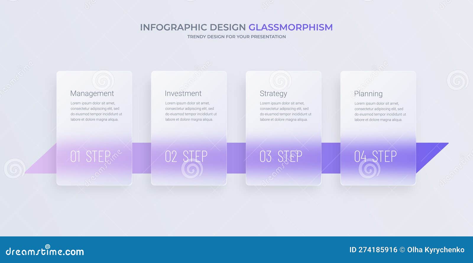 Glassmorphism Infographic. Glass Shapes With Morphism Icon And Gradient ...