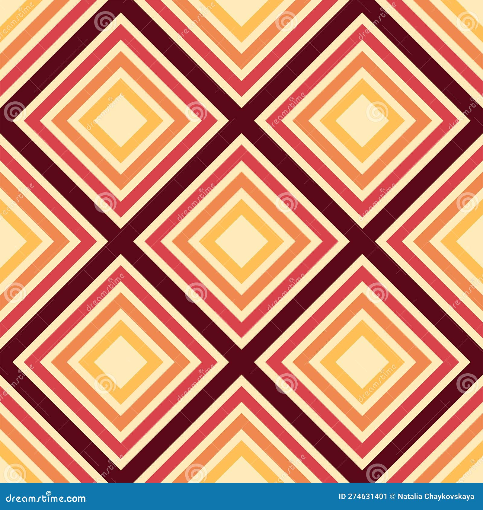 Vector Seamless Pattern. Repeating Geometric Tiles with a Diamond Stock ...