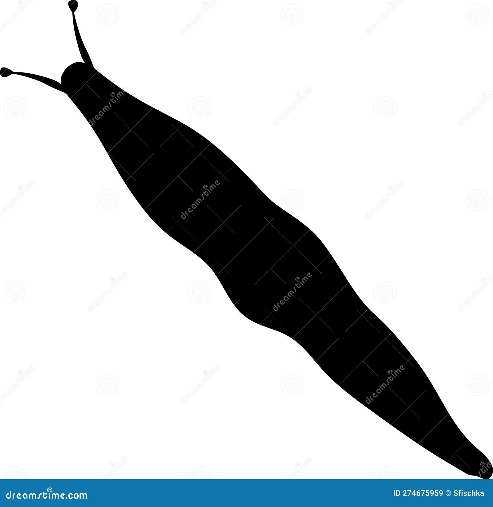 Slug Top Vector Silhouette Black Stock Vector - Illustration of symbol ...