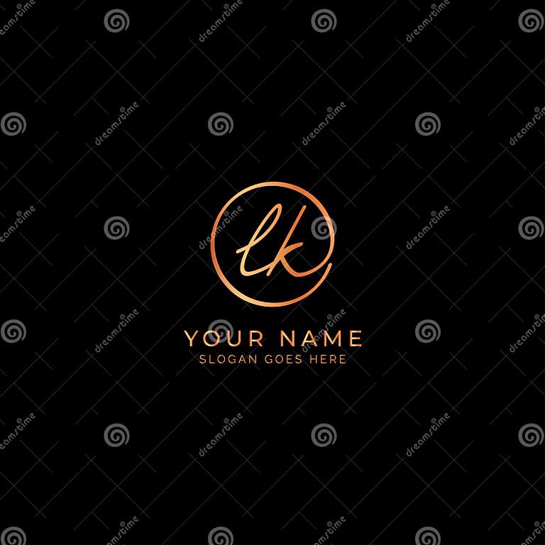 L, K, LK Initial Letter Handwritten and Signature Vector Logo. Business ...
