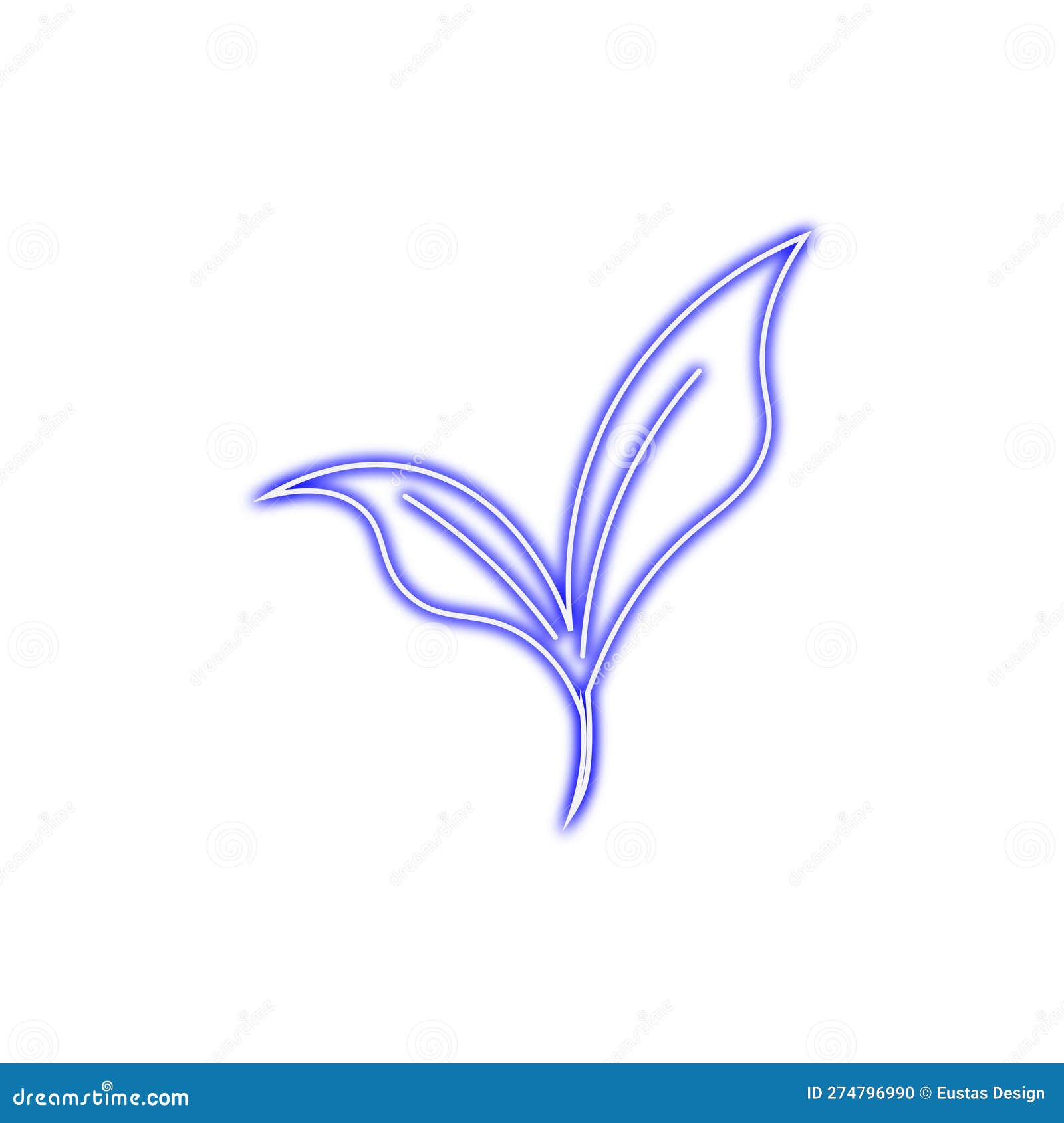 Leaf Neon Exotic stock vector. Illustration of blue - 274796990
