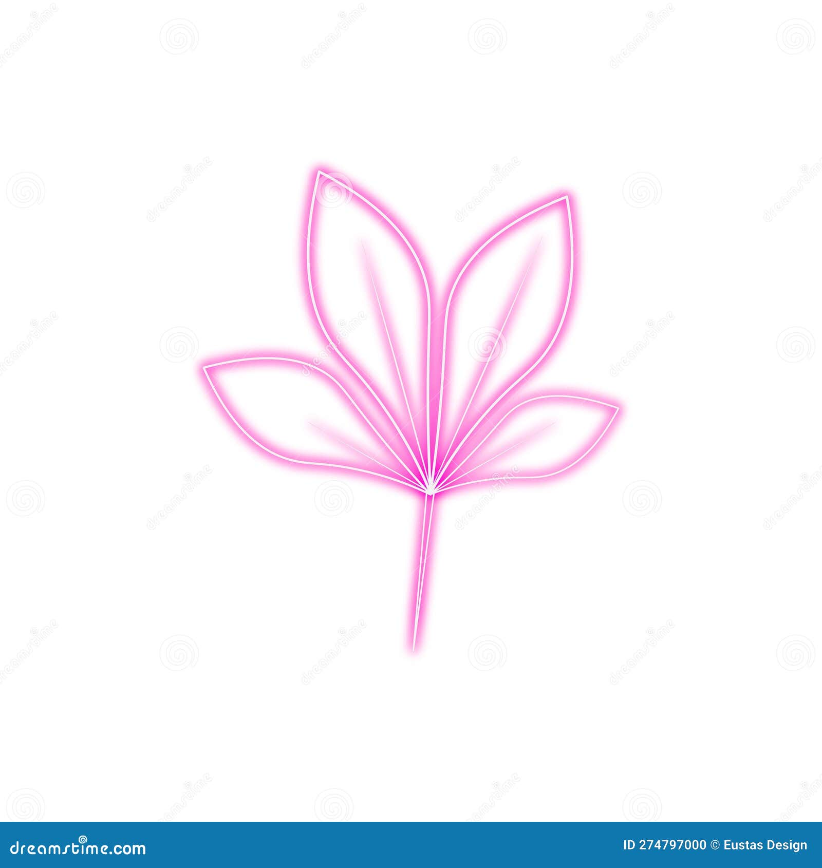 Leaf Neon Exotic stock vector. Illustration of dark - 274797000