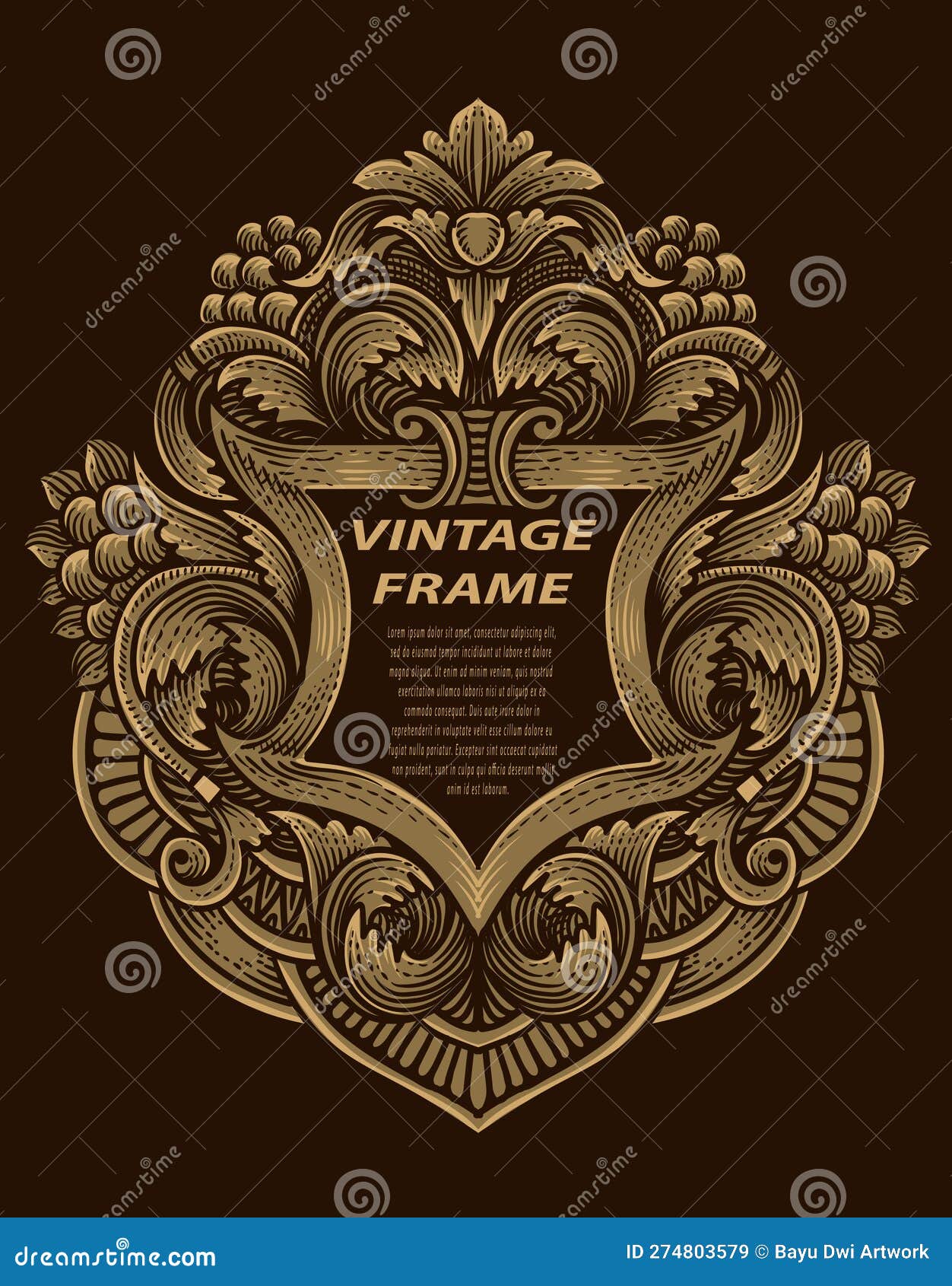 Isolated Frames in Baroque Antique Style Stock Vector - Illustration of ...