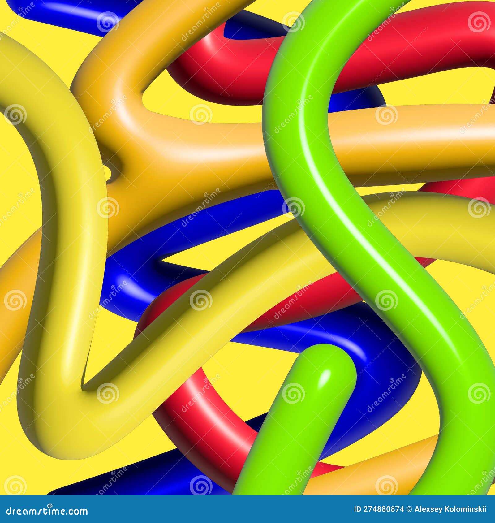 Background of 3D Lines of Energy Flows Stock Illustration ...