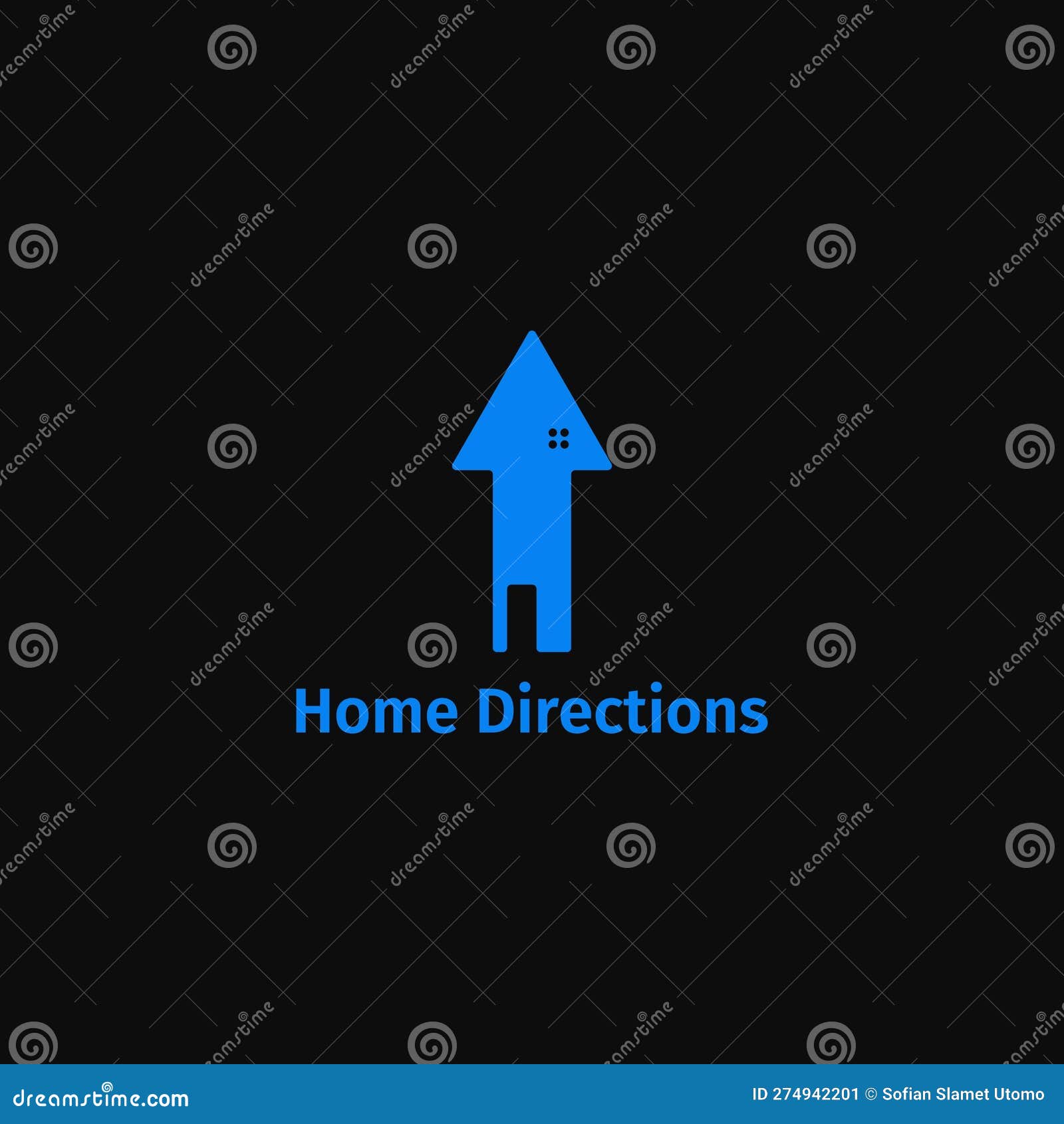 House Shaped Arrow Logo stock vector. Illustration of internet - 274942201
