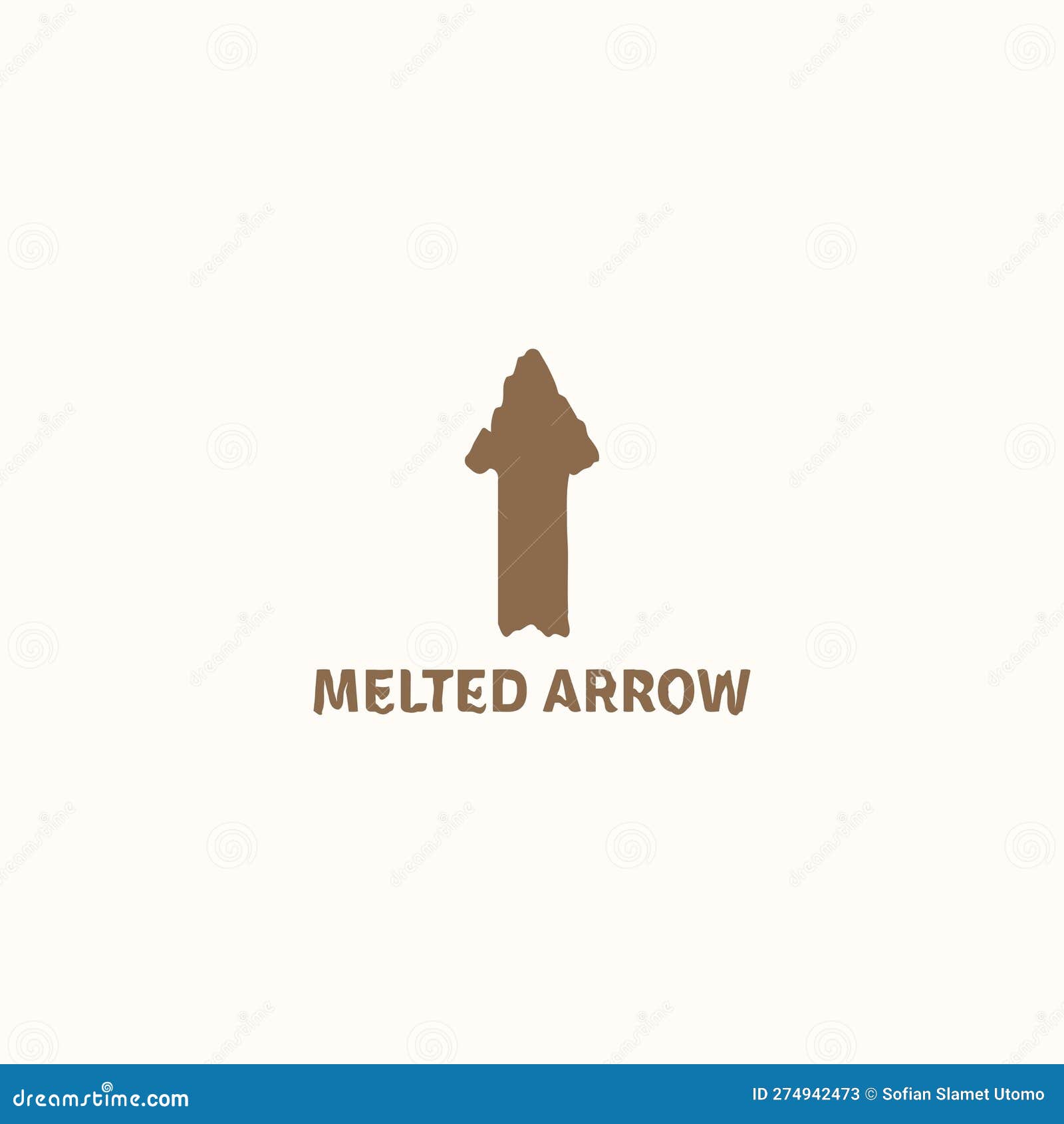 Melted Chocolate Arrow Logo Stock Vector - Illustration of direction ...