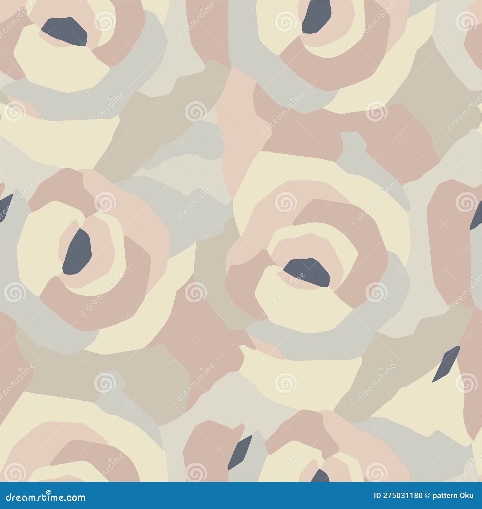 Vector Flower Layers Illustration Seamless Repeat Pattern Stock Vector ...