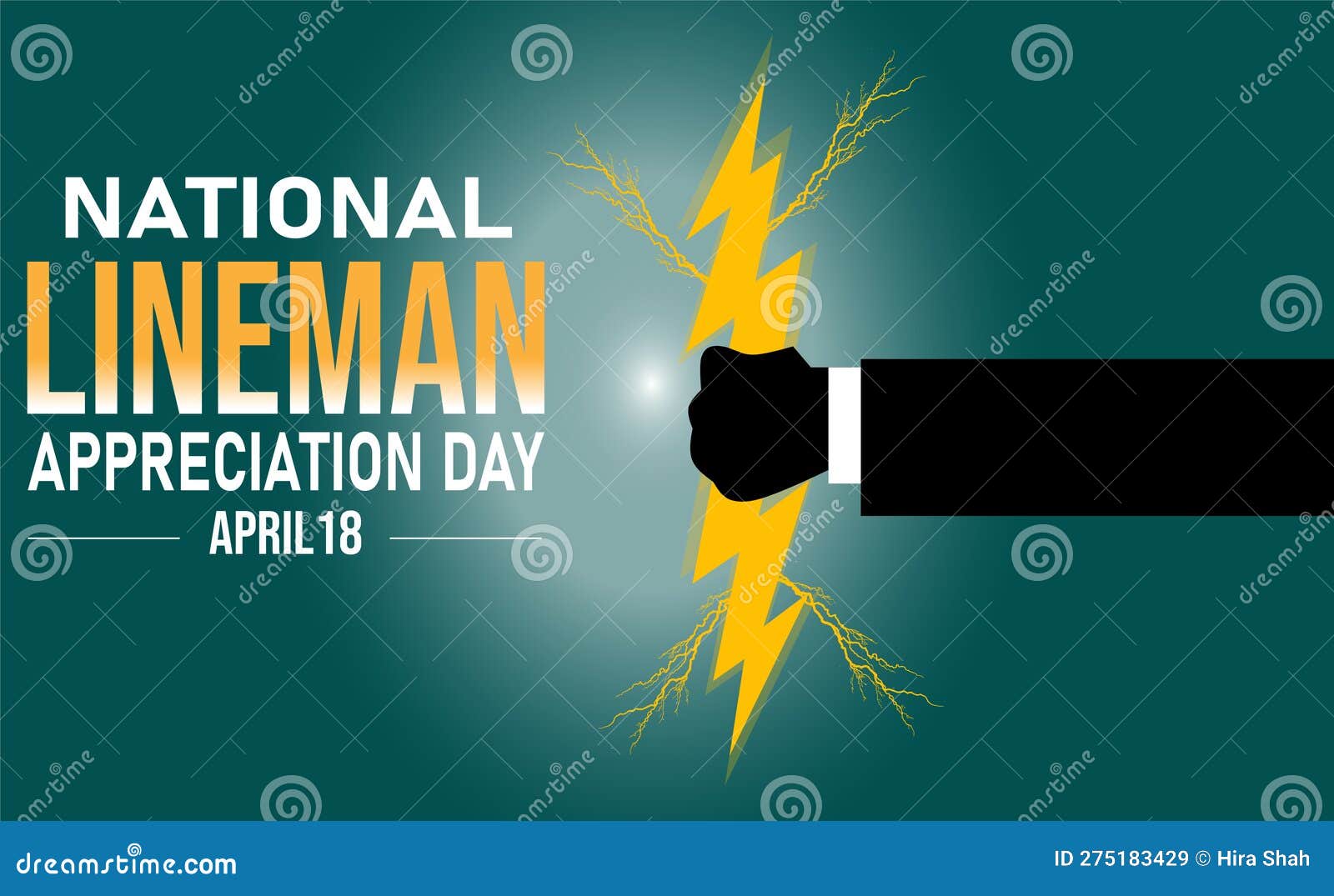 National Lineman Appreciation Day. April 18. Holiday Concept. Template ...