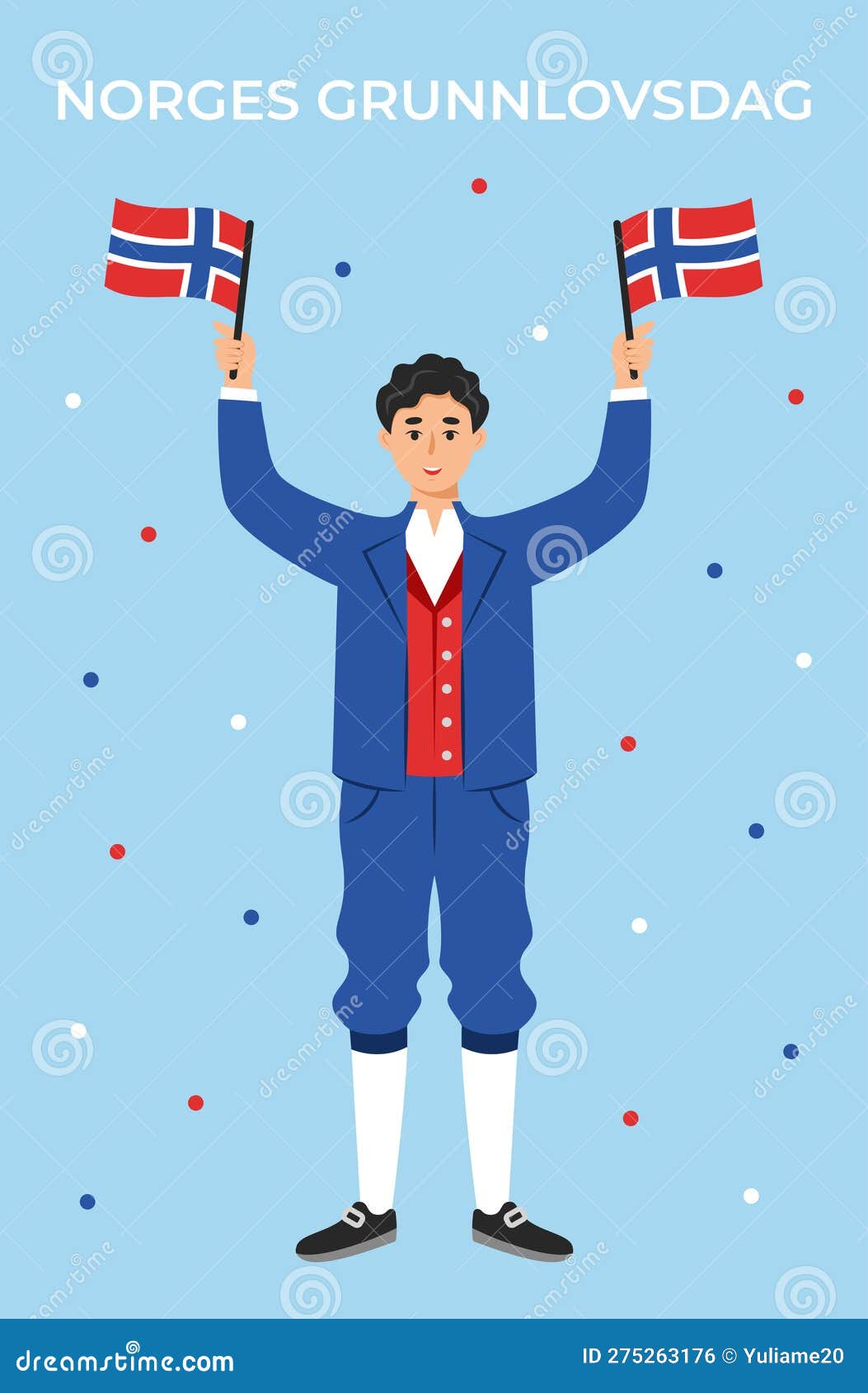 Bunad Norway Traditional National Clothes Of Norwegian. Set Of Cartoon ...