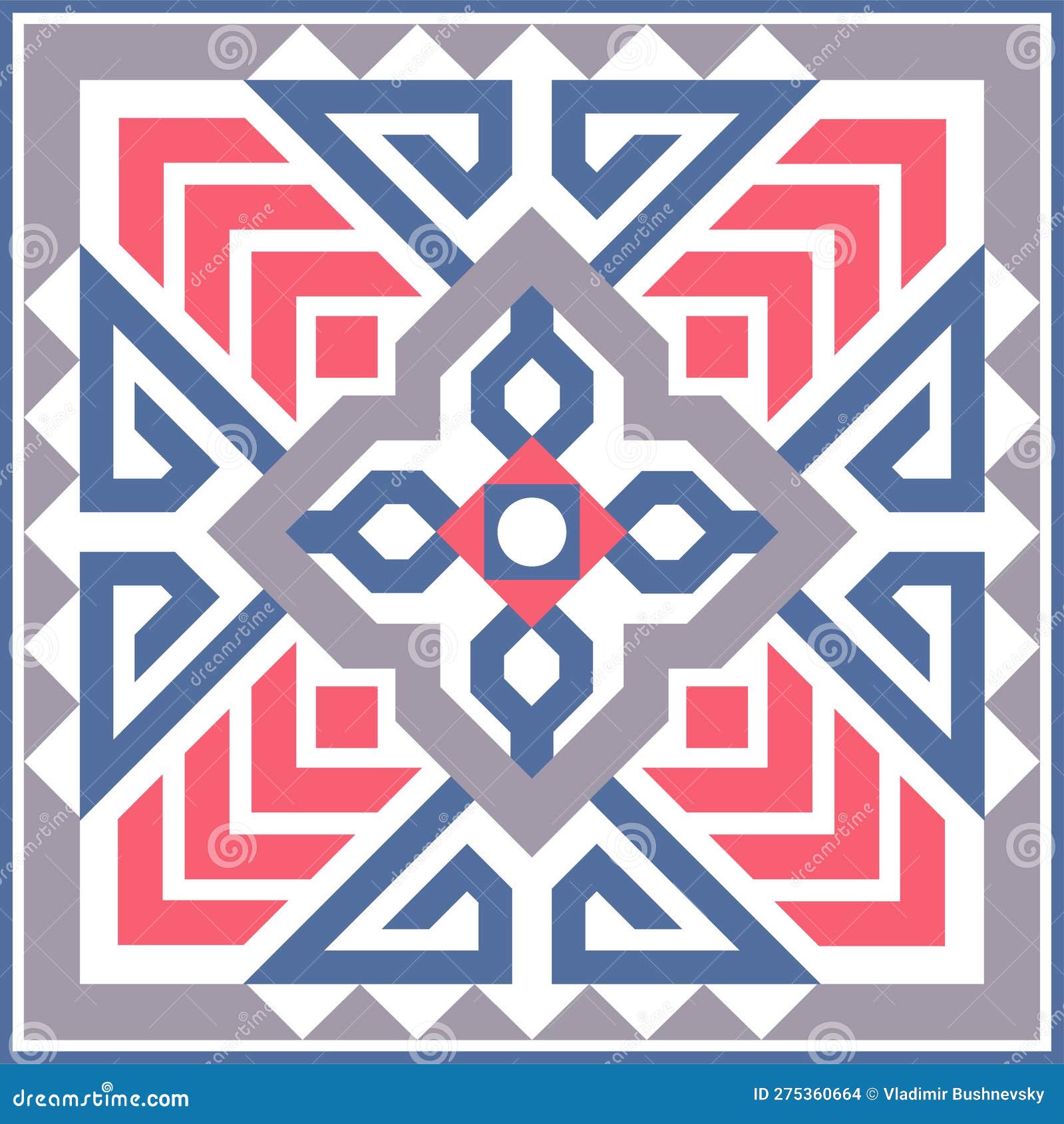 Colorful Geometric Pattern. Different Elements in a Single Composition ...