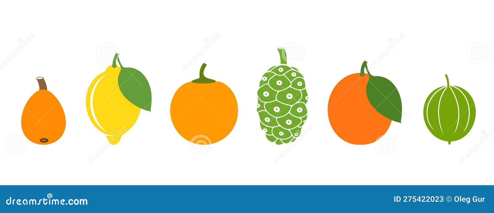 Fruit Logo. Isolated Fruit on White Background Stock Vector ...