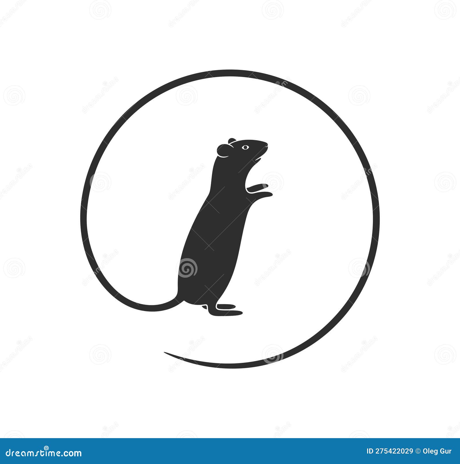 Rat danger sign. Mouse stock vector. Illustration of element - 275422029