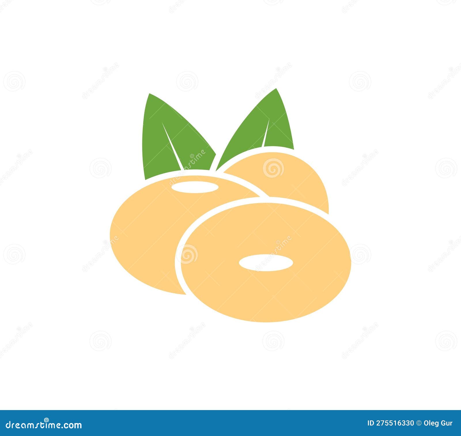 Soybean Bean Logo. Isolated Soybean Bean on White Background Stock ...