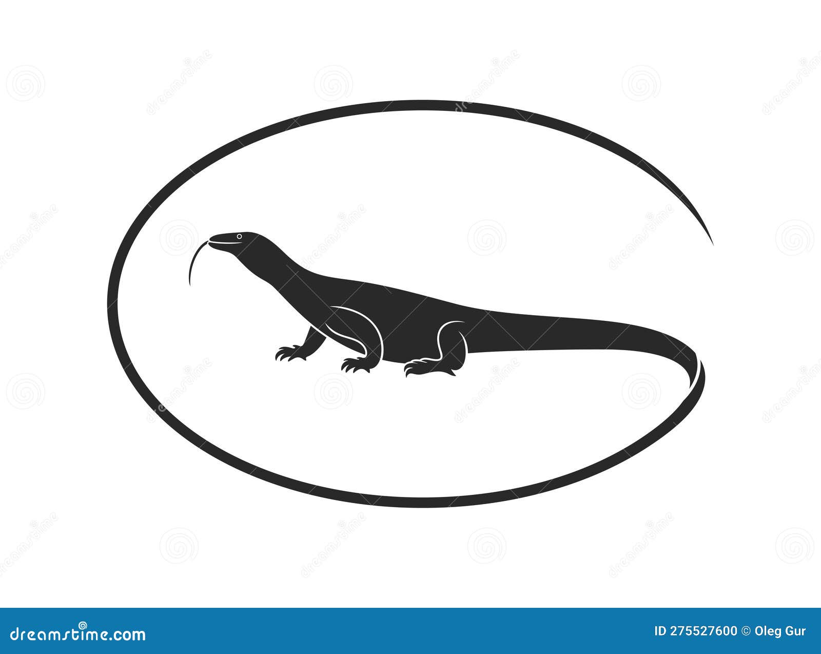 Monitor Lizard Logo. Isolated Monitor Lizard On White Background ...
