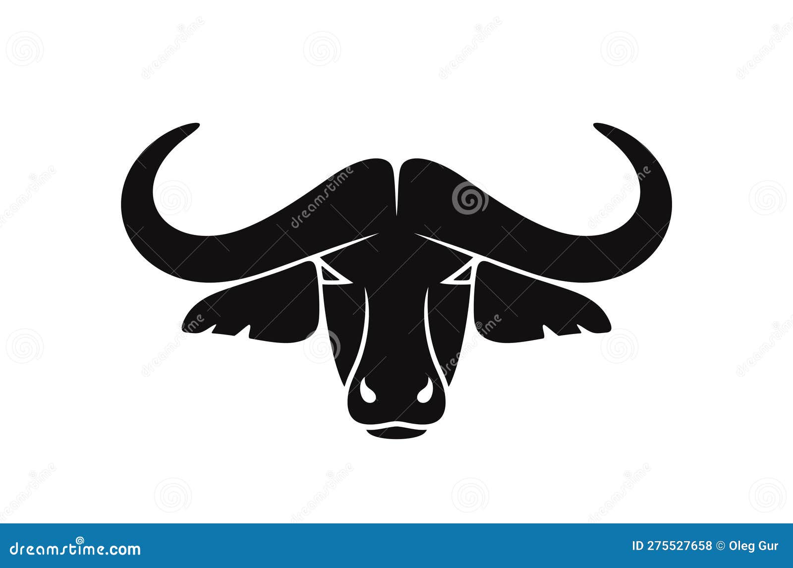 Buffalo Head Logo. Isolated Buffalo Head on White Background Stock ...