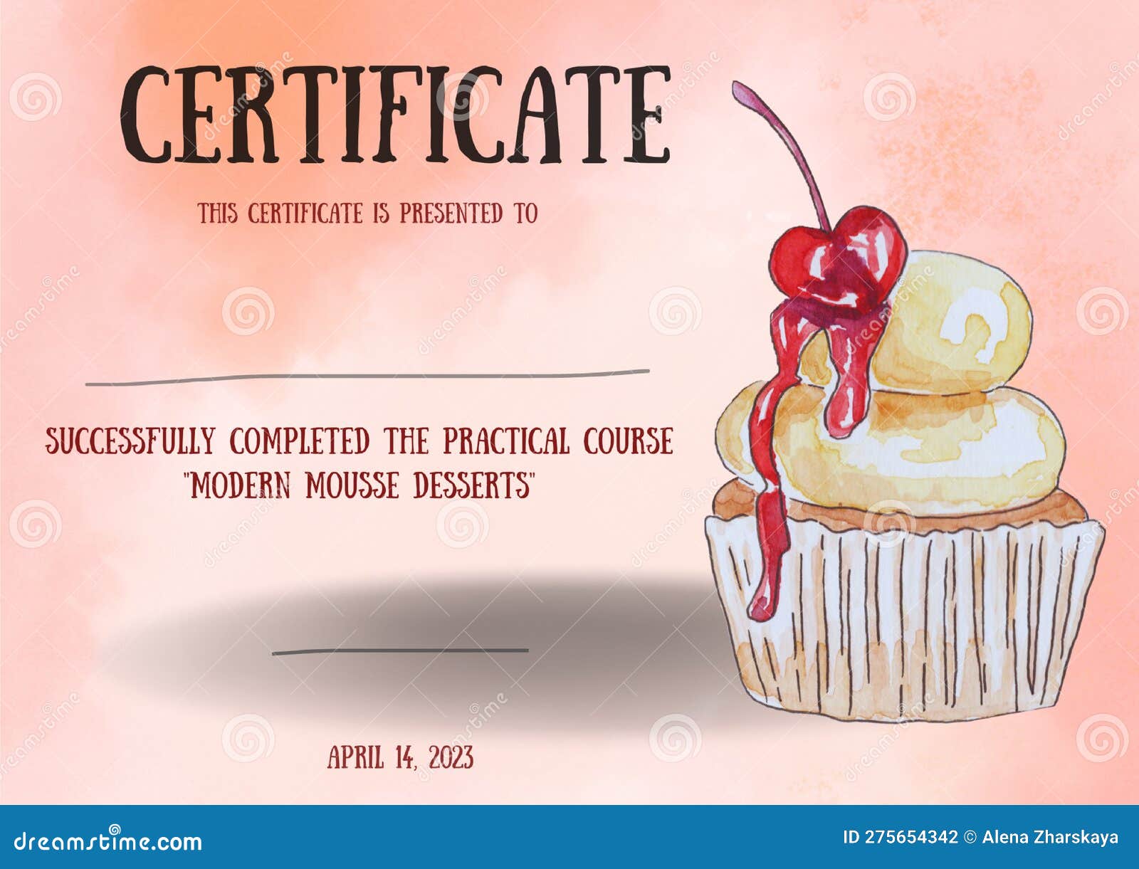 Hank You Certificate Template. Certificate of Completion of Culinary ...