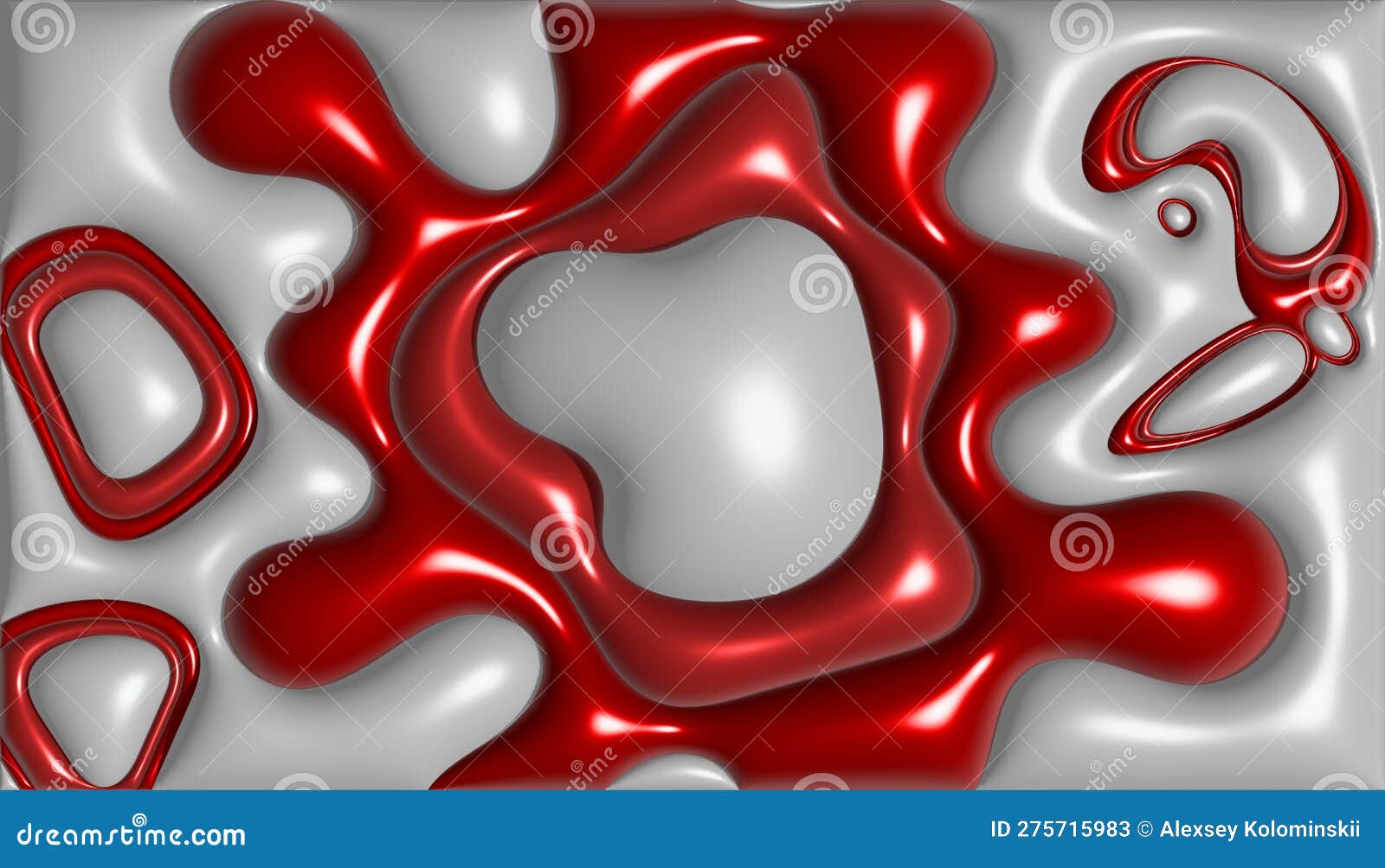 Background with a Spill of Red 3D Stock Illustration - Illustration of ...