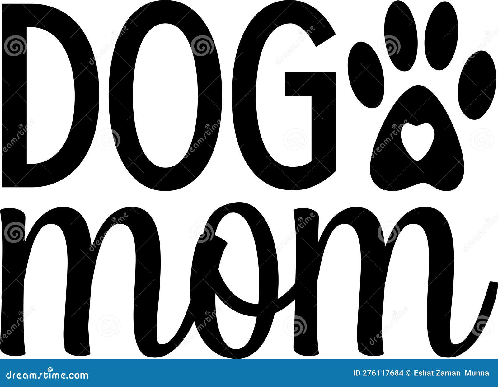 Dog Mom Vectort stock vector. Illustration of hugging - 276117684