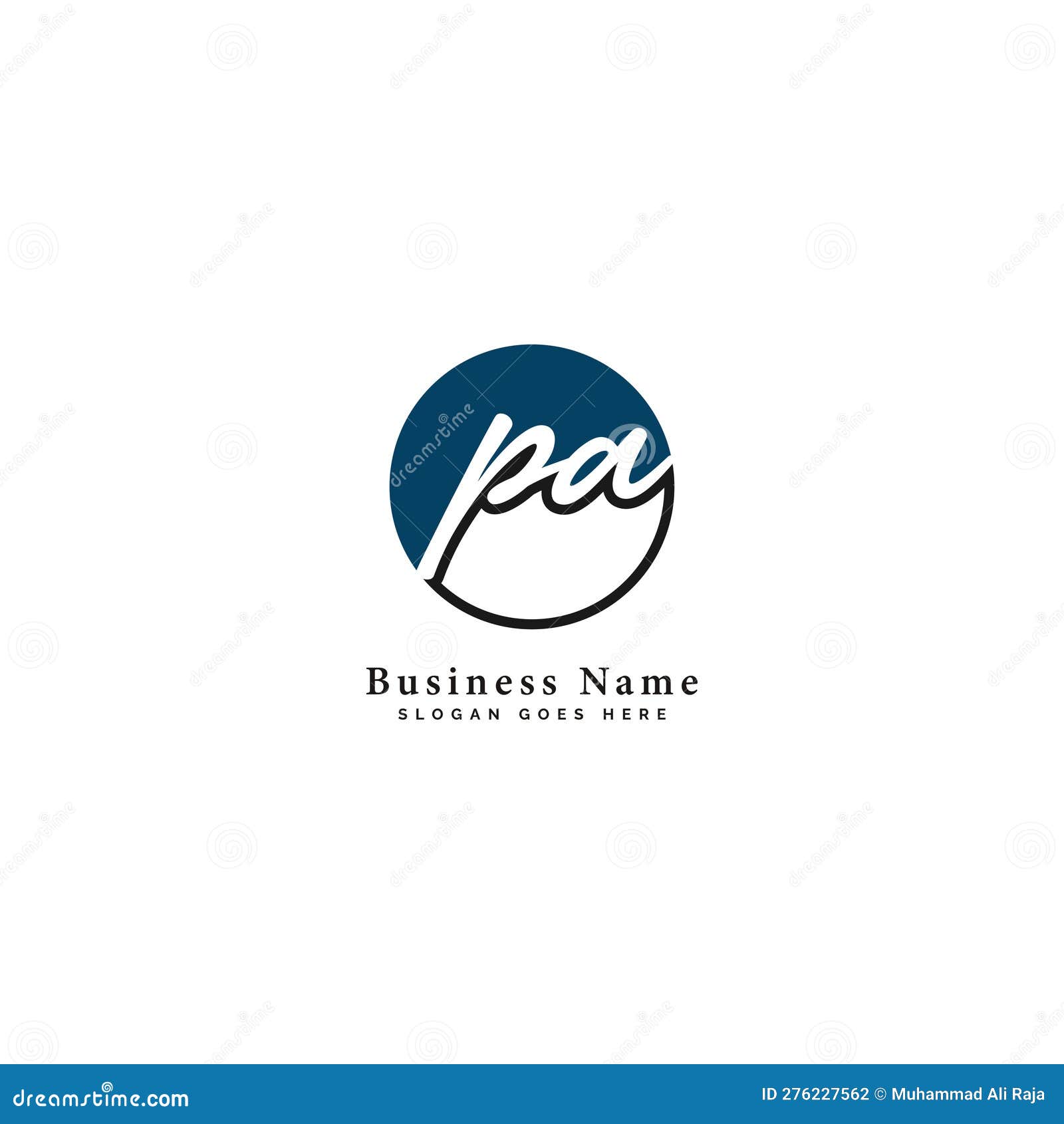 P, a, PA Initial Letter Handwritten and Signature Vector Image Template ...