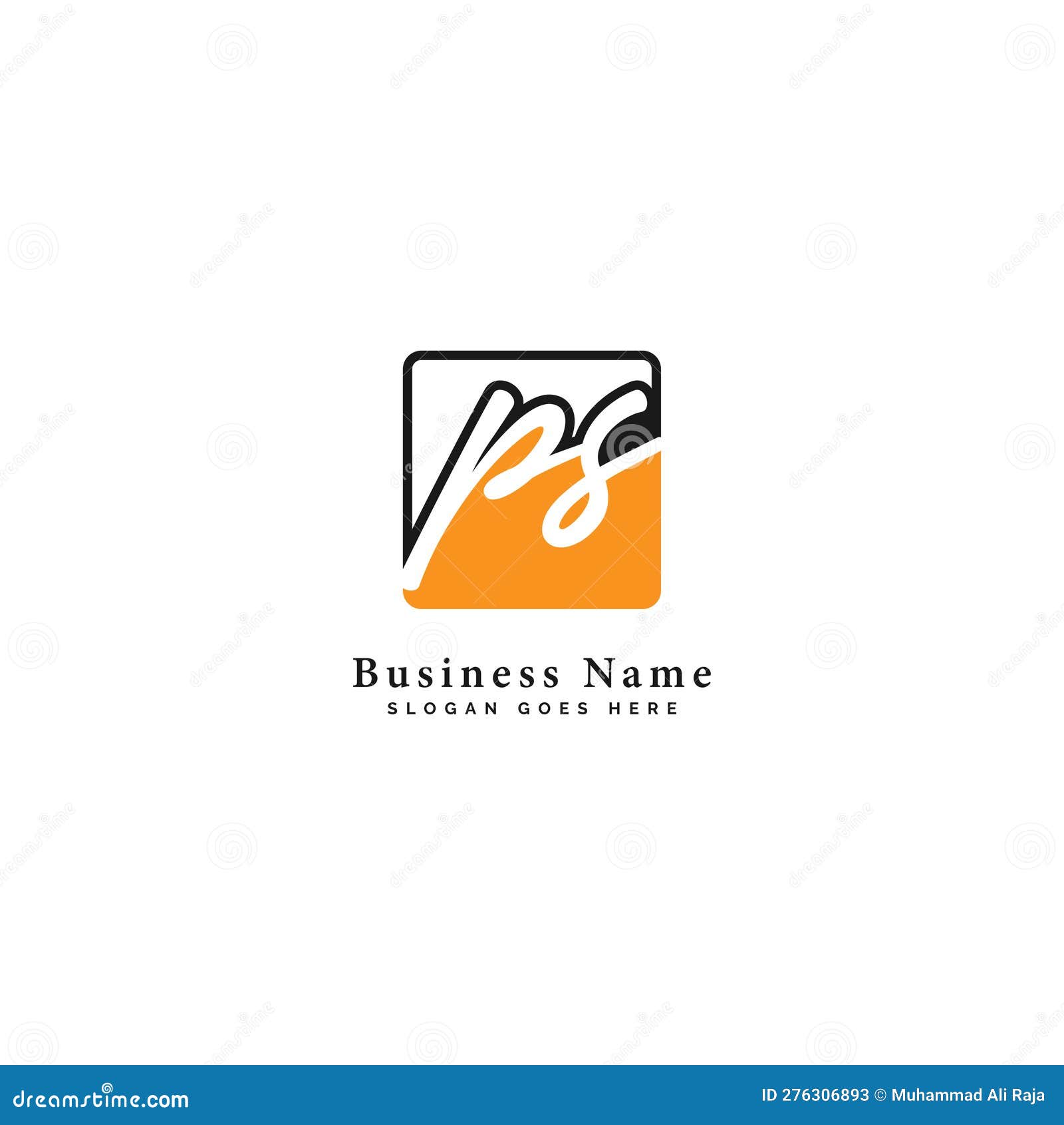 P, S, PS Initial Letter Handwritten and Signature Vector Image Template ...