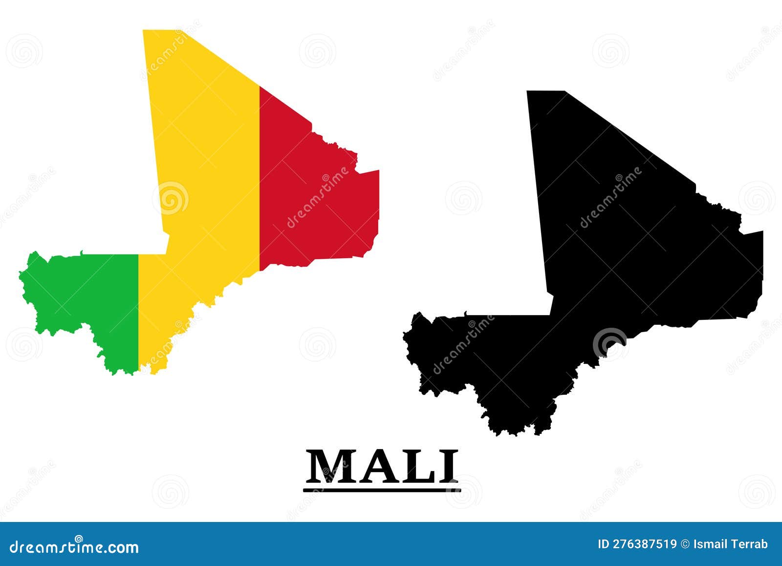 Mali National Flag Map Design Stock Vector - Illustration of shape ...