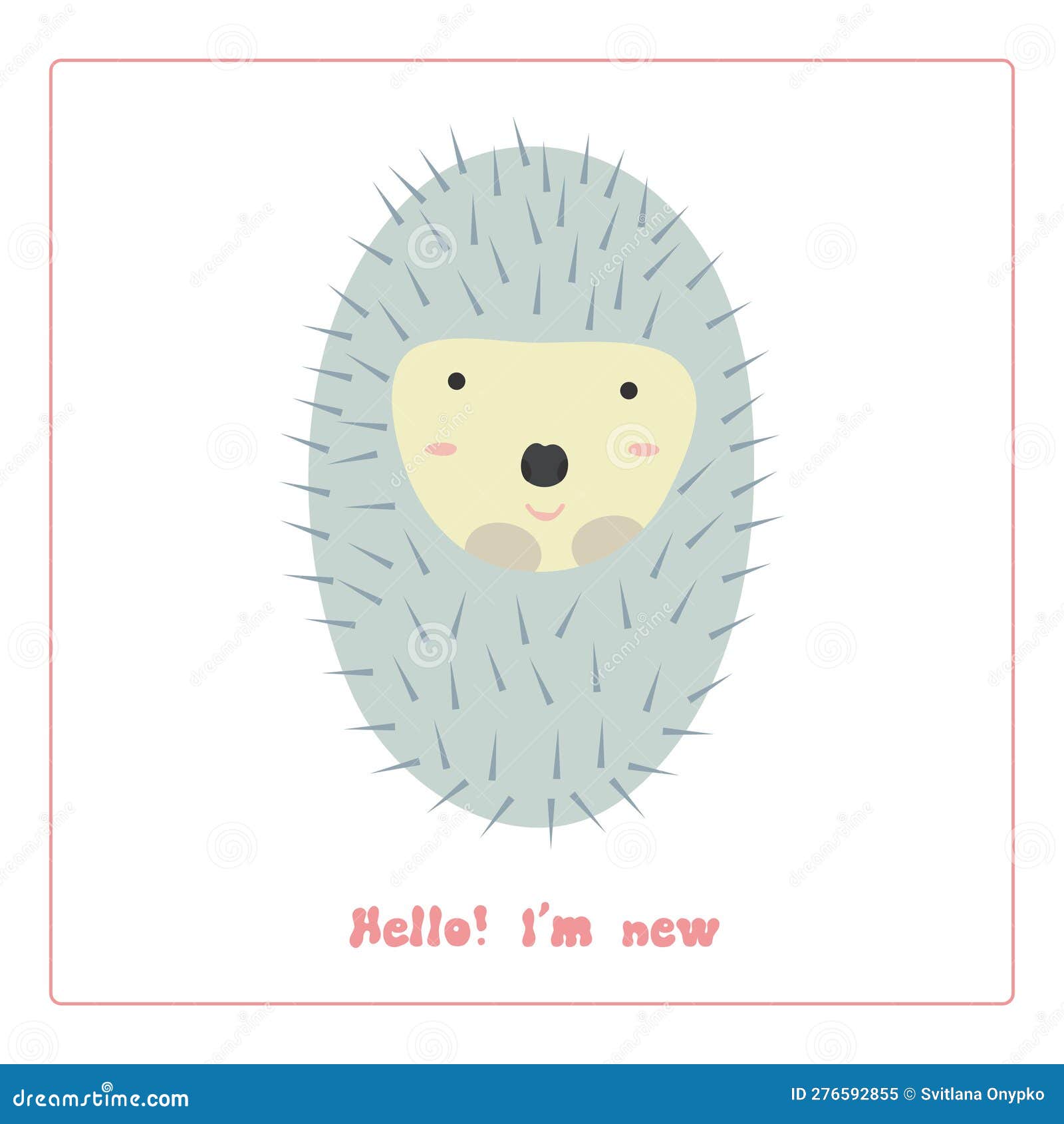 Hedgehog-child in Flat Style with the Inscription Stock Vector ...