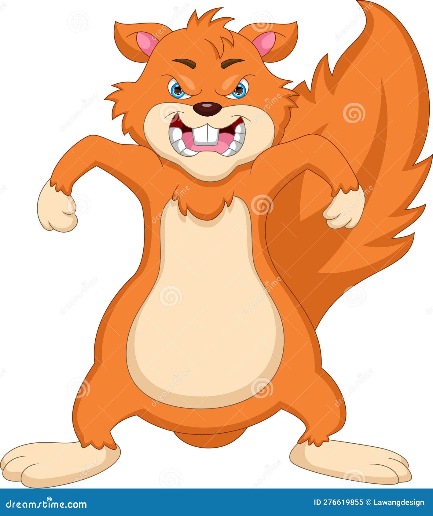 Angry squirrel cartoon stock vector. Illustration of animal - 276619855