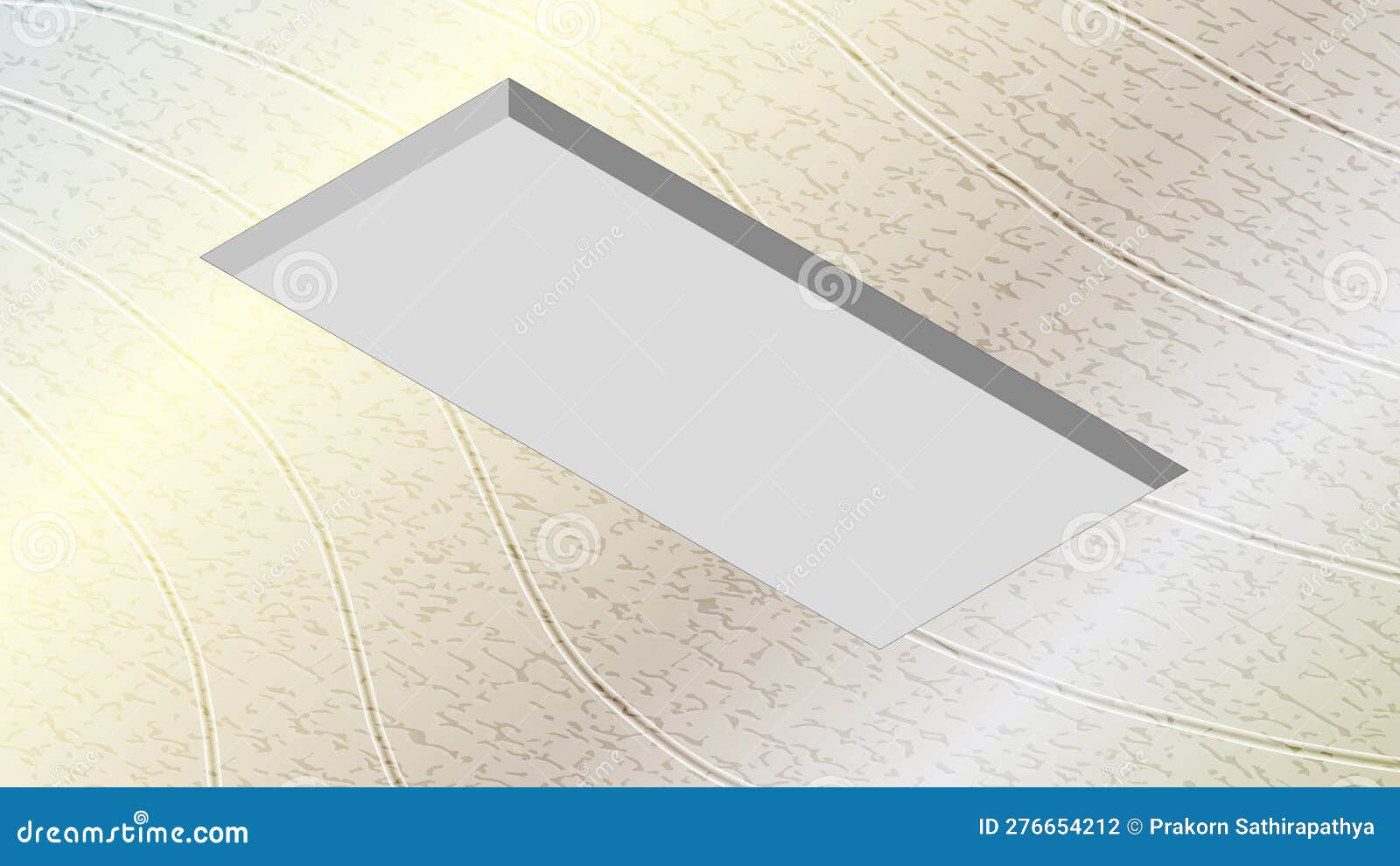 Deep Hole Rectangle in the Ceramic Illustration Floor. Stock Vector ...