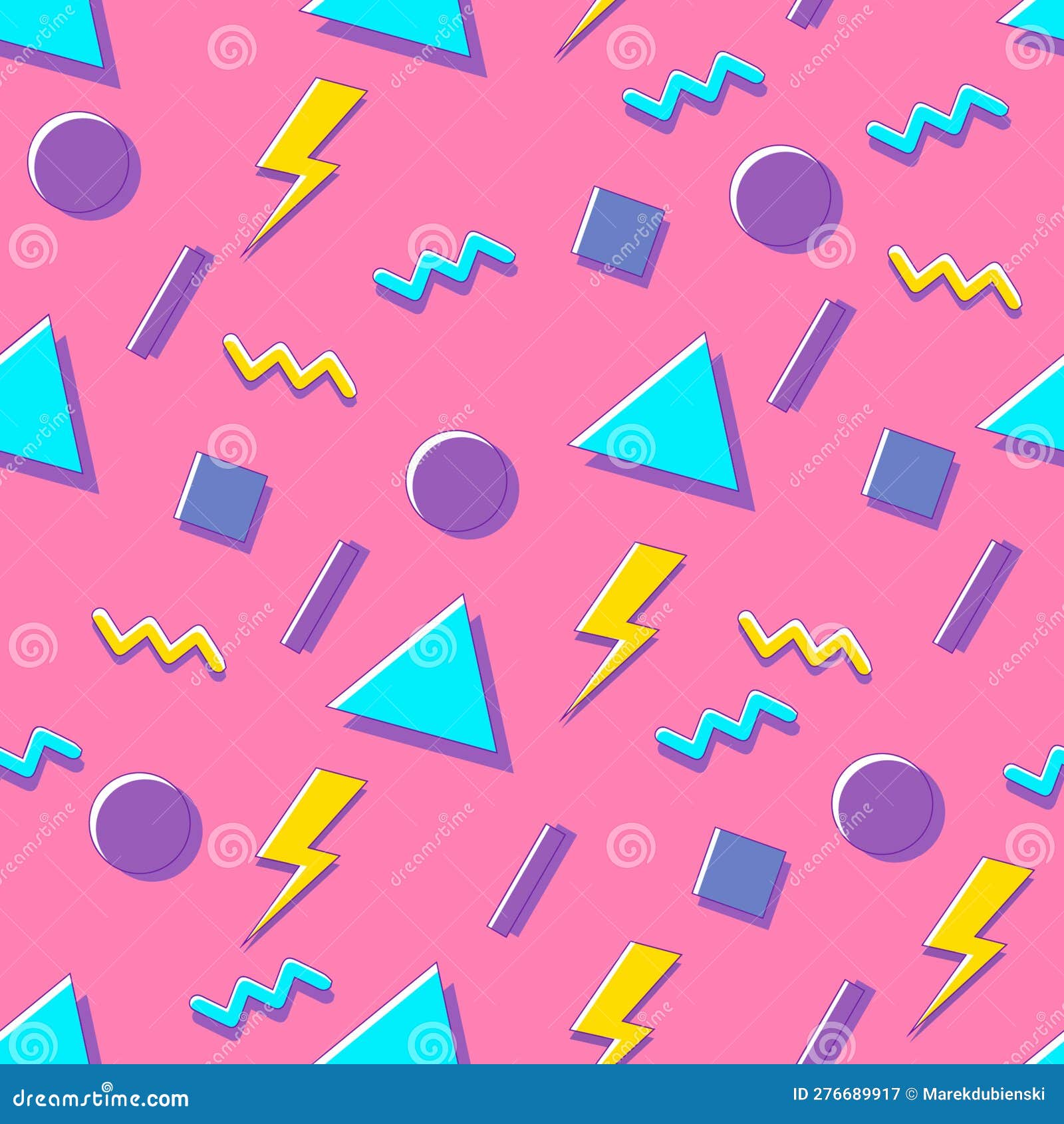 90 S Seamless Pattern Vector Art Graphic. Design Decorative Background ...