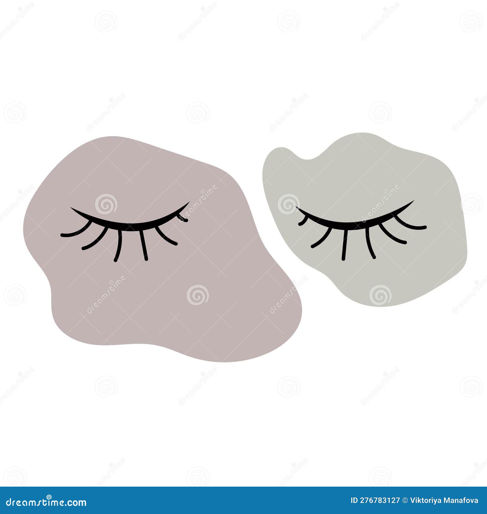 Closed eyes stock vector. Illustration of design, printing - 276783127