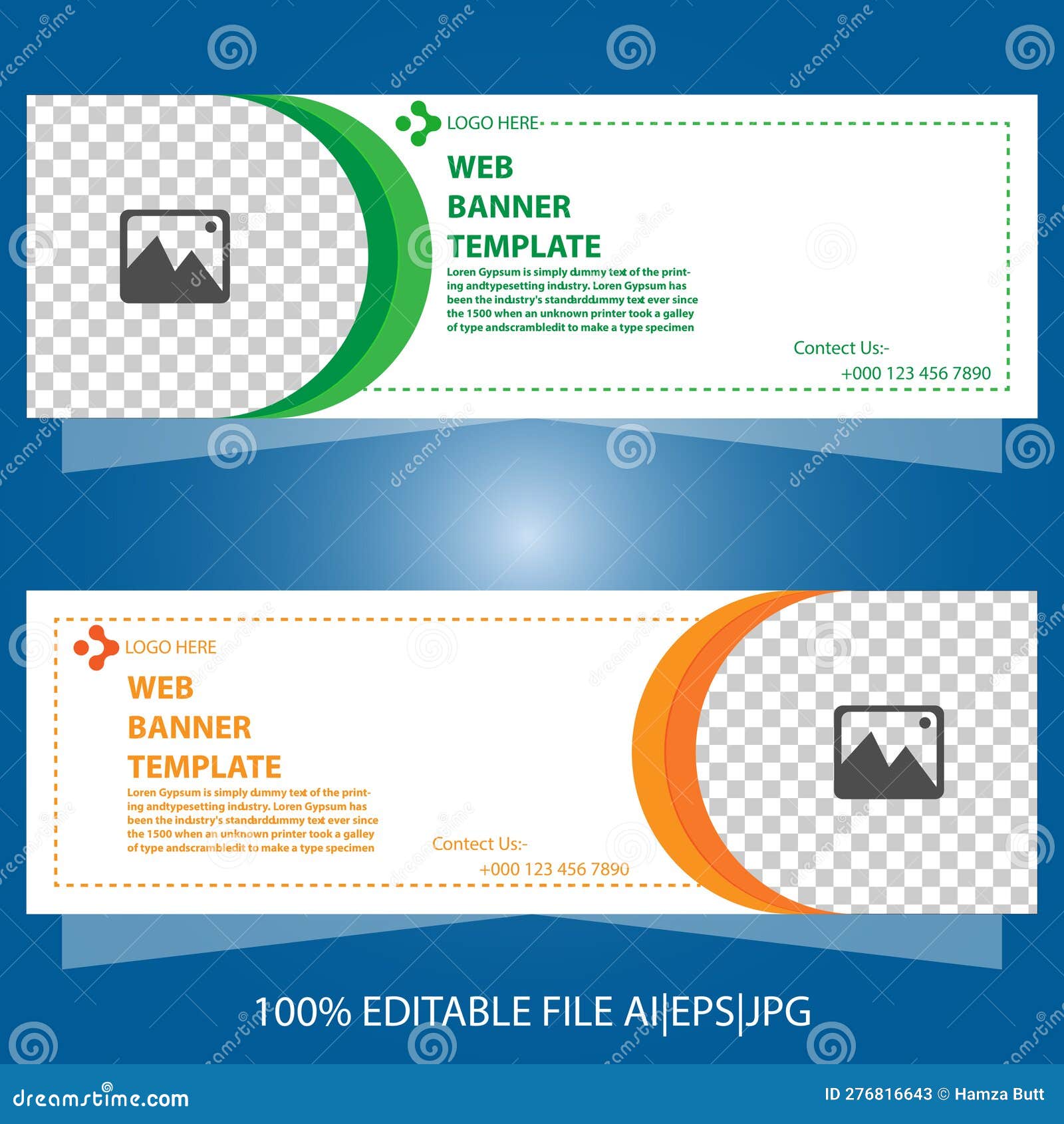 Website Banner Template is Fully with Color, Text, Social Media, Banner ...