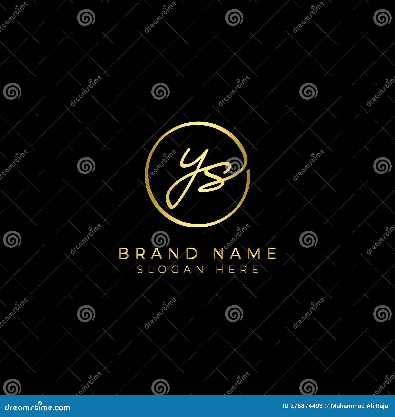 Y, S, YS Initial Letter Handwritten and Signature Vector Logo. Business ...