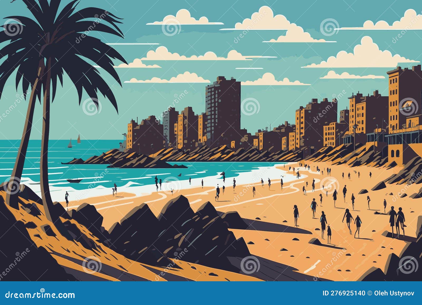 Beach in the City, Summer on the Beach in the City, City Beach Stock ...