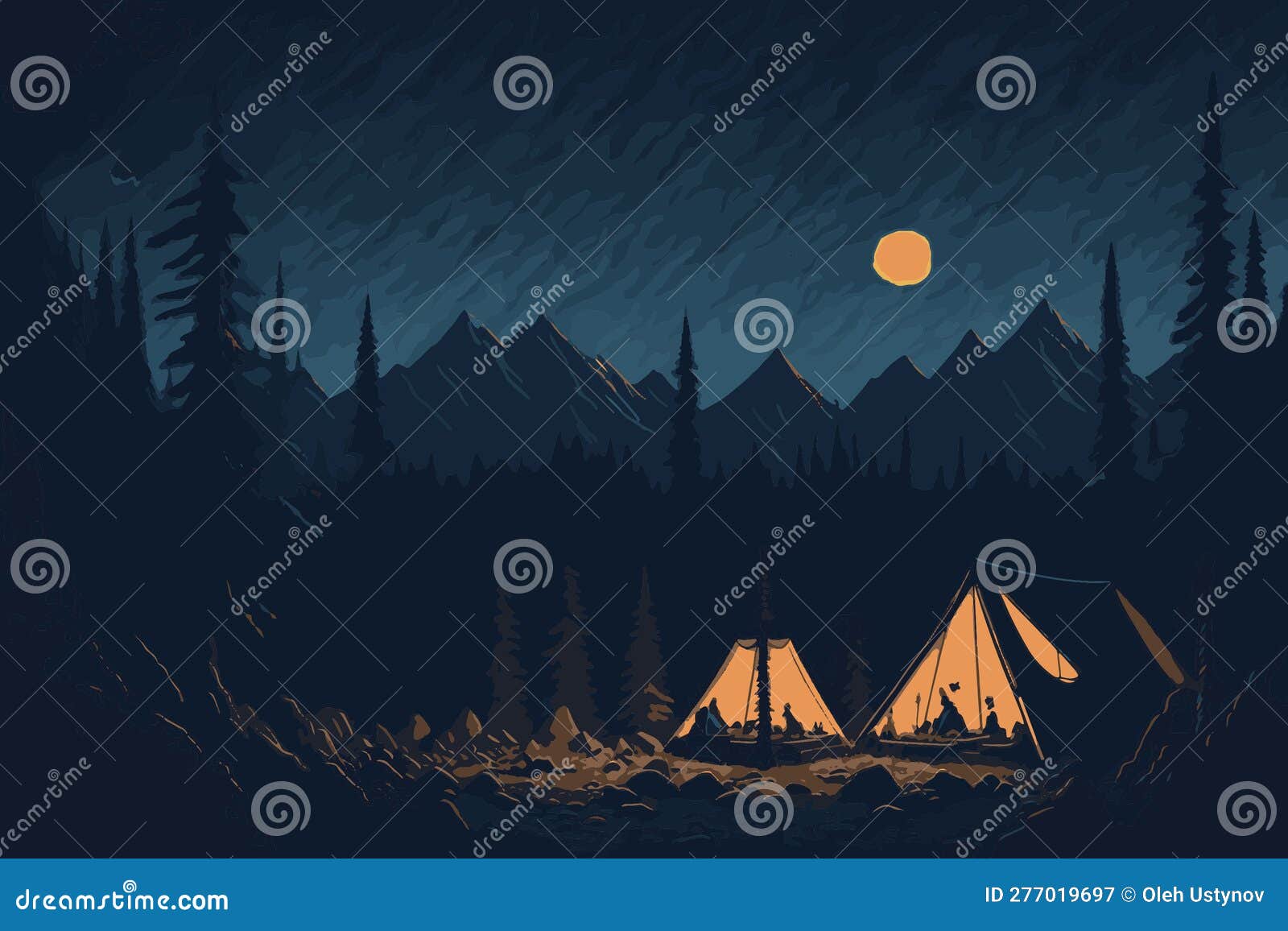 Camp at Night, Camping in Nature, Camping in the Forest, Camp in the ...