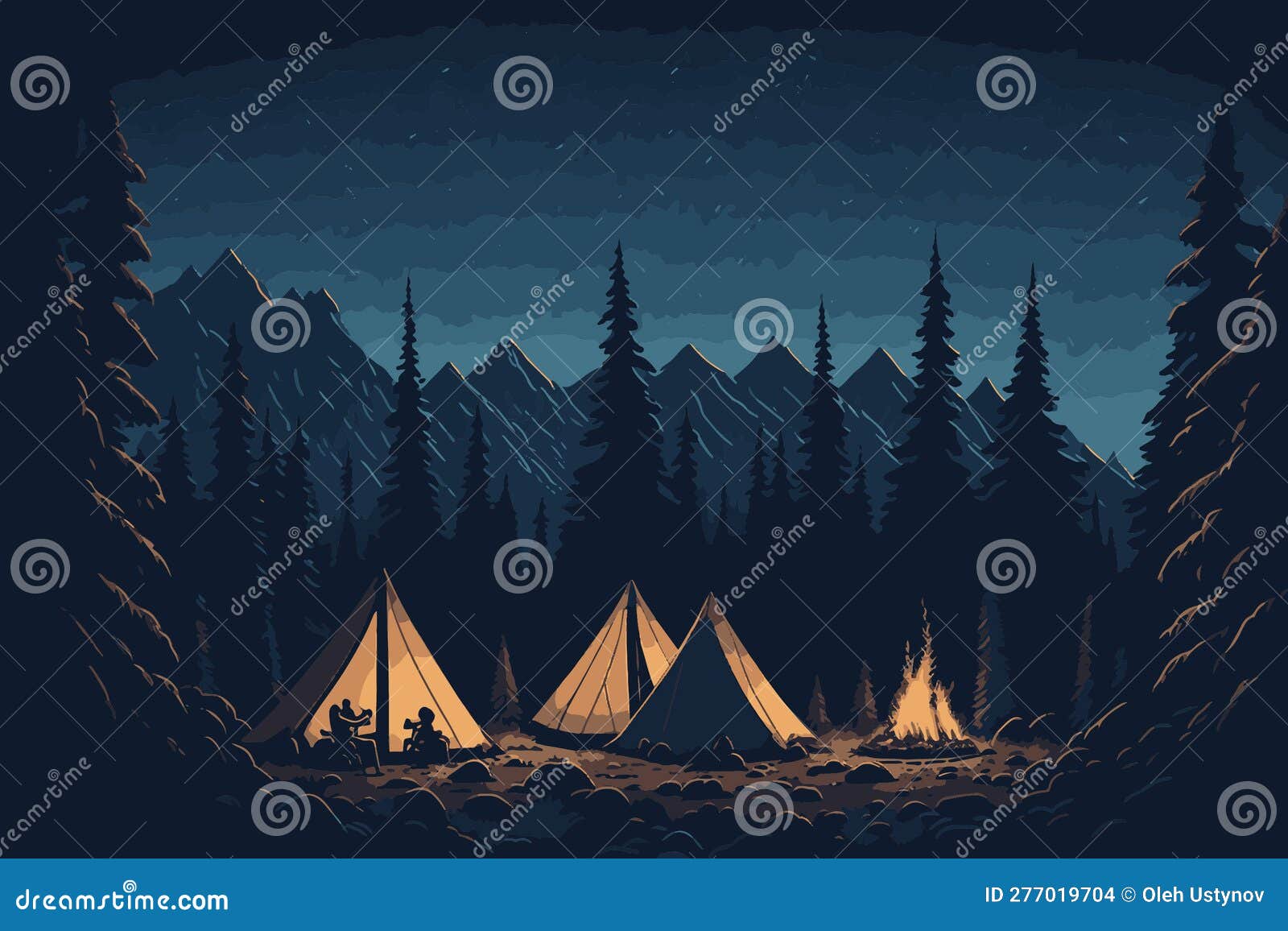 Camp at Night, Camping in Nature, Camping in the Forest, Camp in the ...