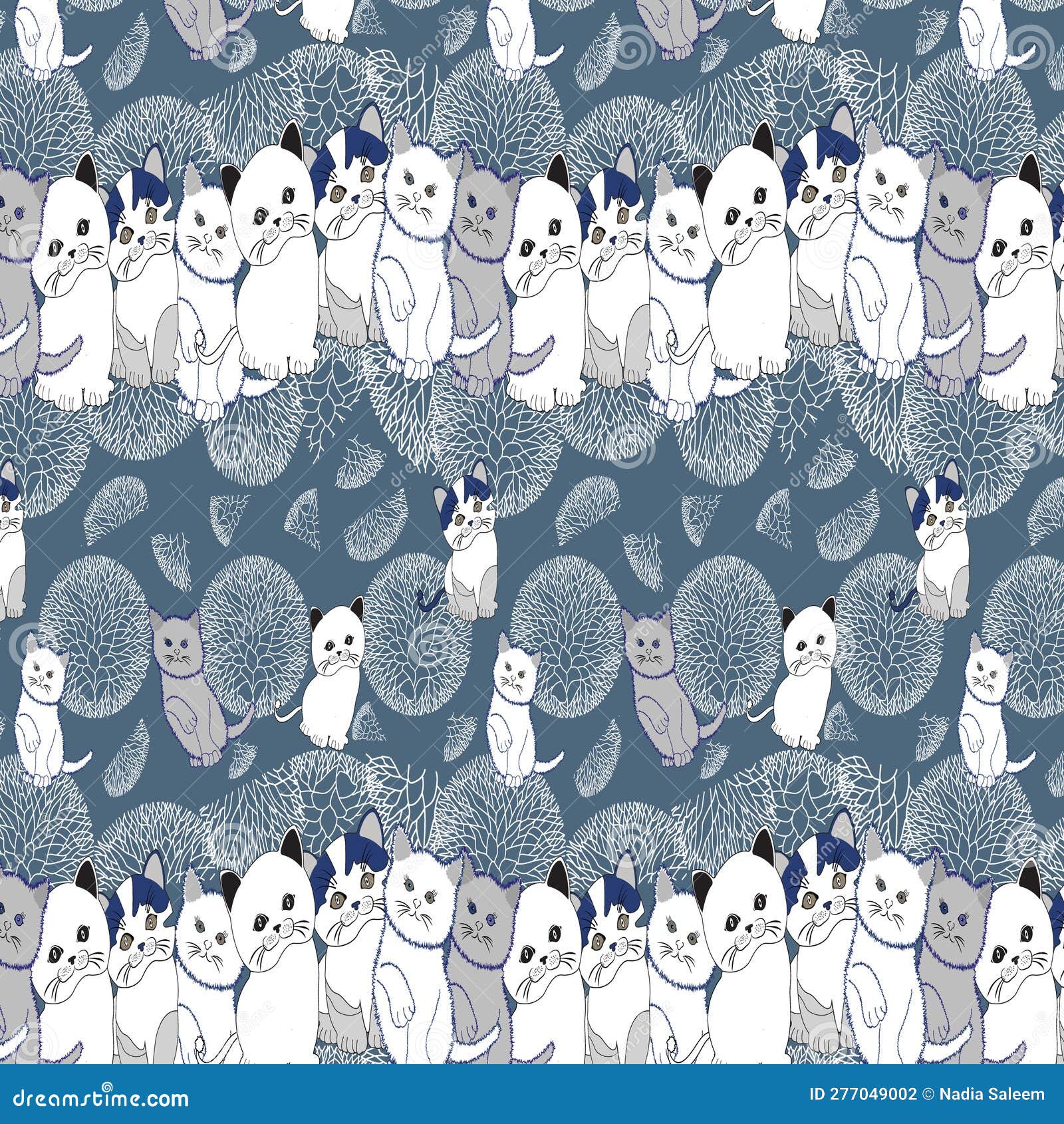 Seamless Vector Repeat Pattern Stock Vector - Illustration of nature ...