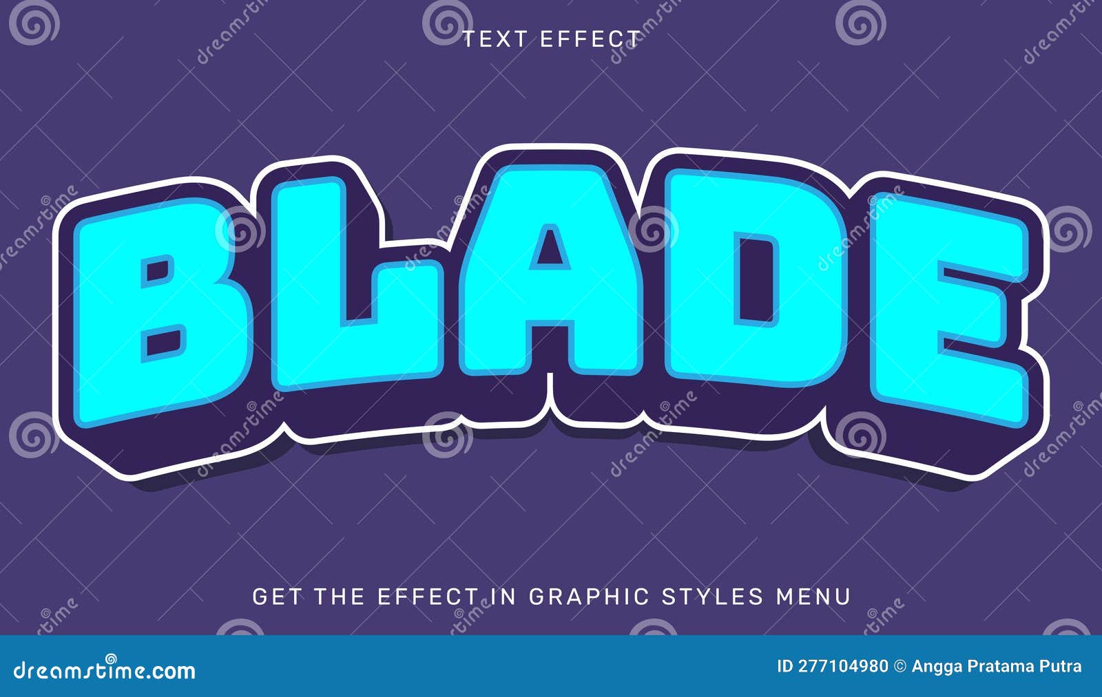 Editable Blade Text Effect in 3d Style Stock Vector - Illustration of ...