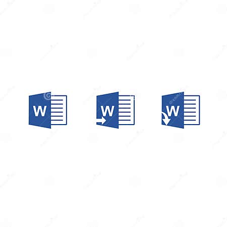 Microsoft Word Vector Icon. Editorial Image - Illustration of social ...