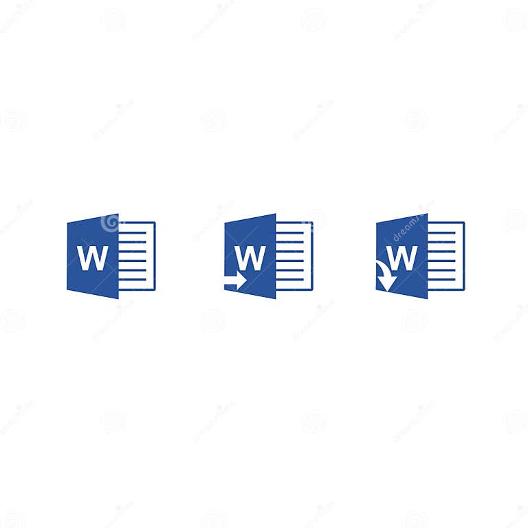 Microsoft Word Vector Icon. Editorial Image - Illustration of social ...