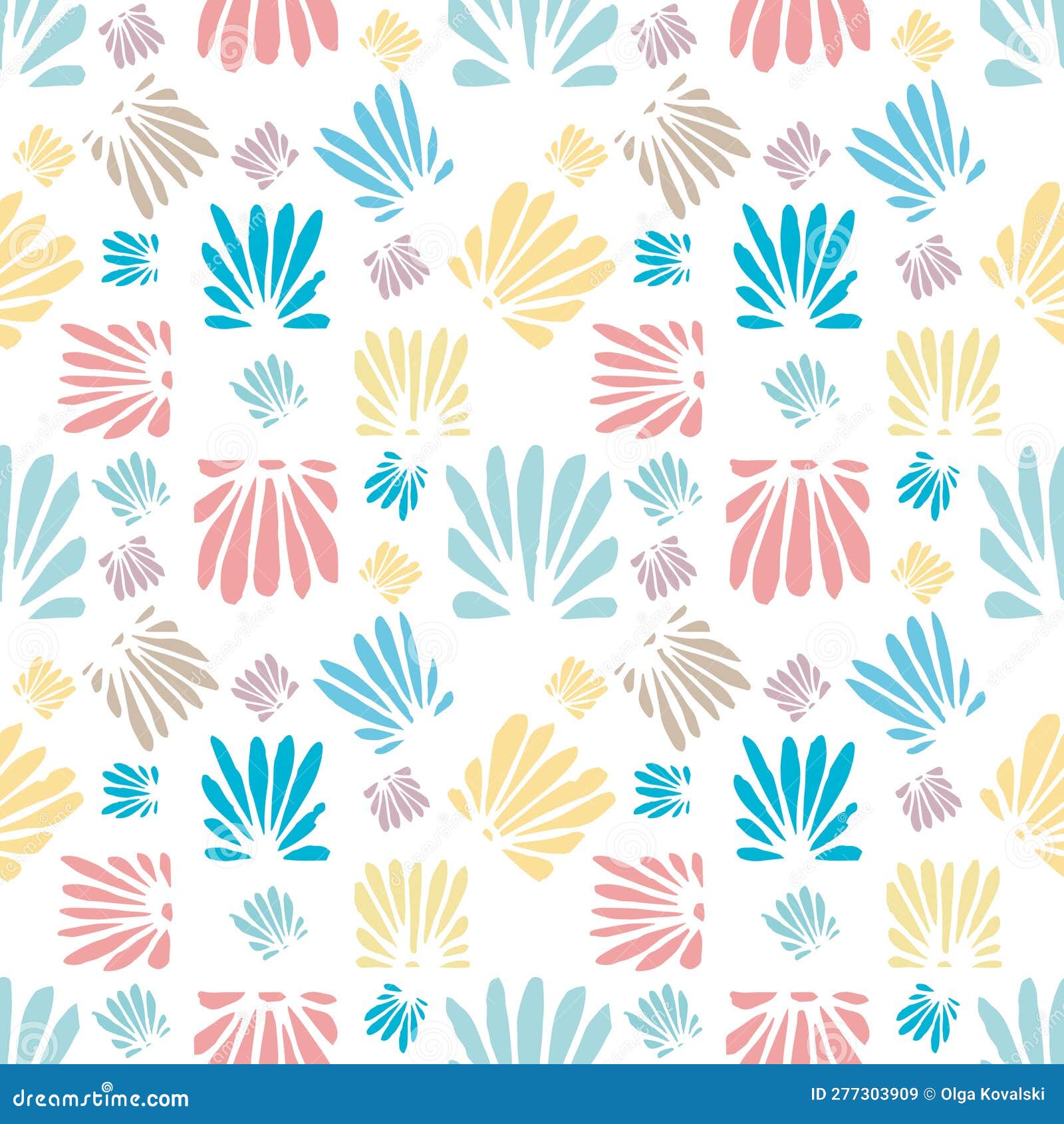 Abstract Summer Pattern. Plant Elements. Print for Fabric Stock Vector ...