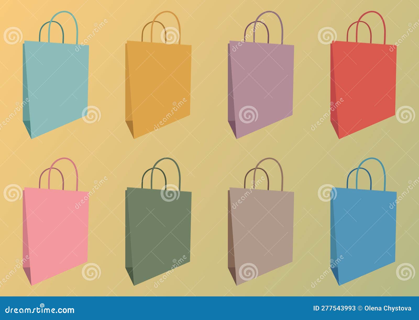 Color Shopping Bag, Online Store Stock Vector - Illustration of vector ...