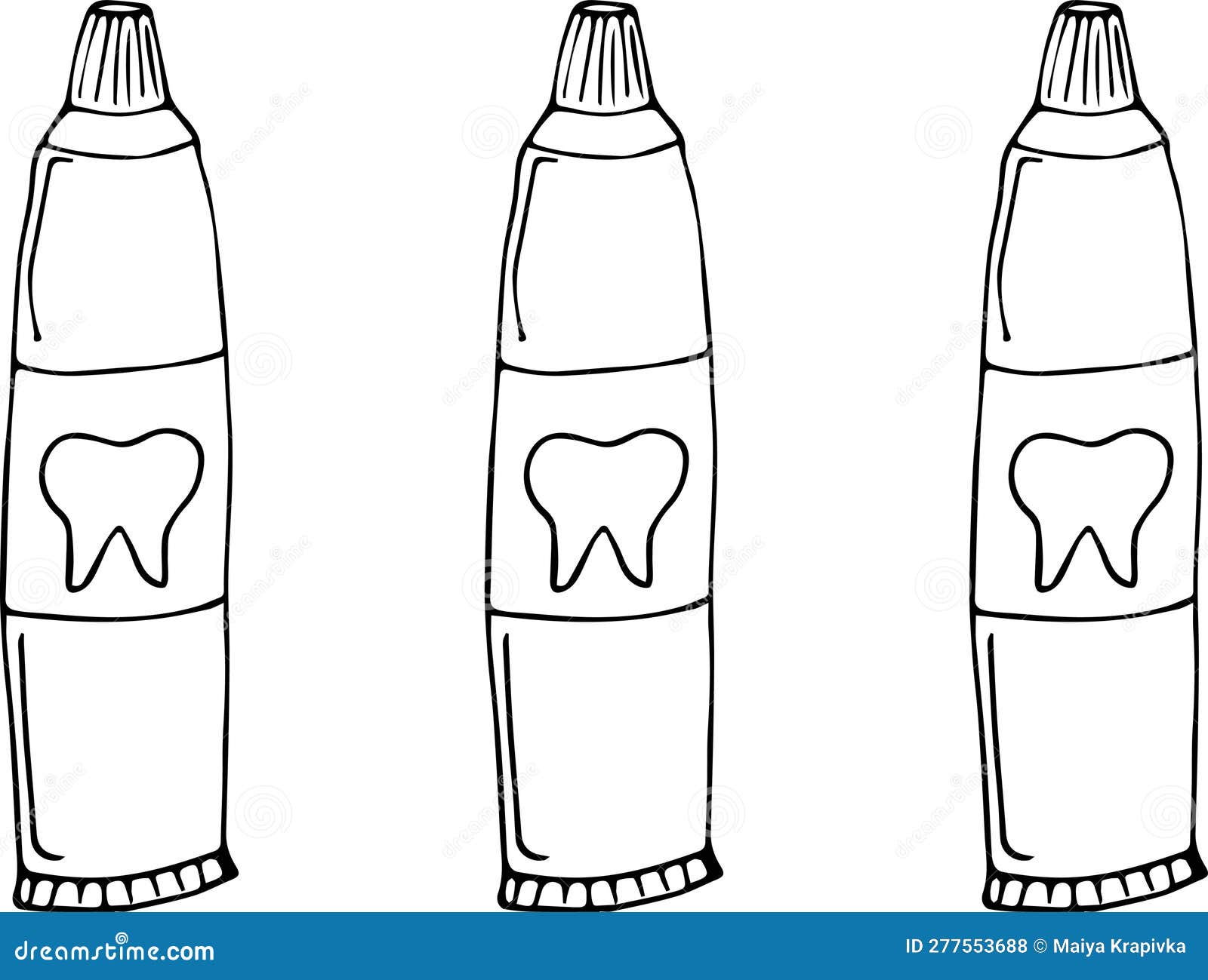 Vector Image of Toothpastes Stock Illustration - Illustration of lotion ...