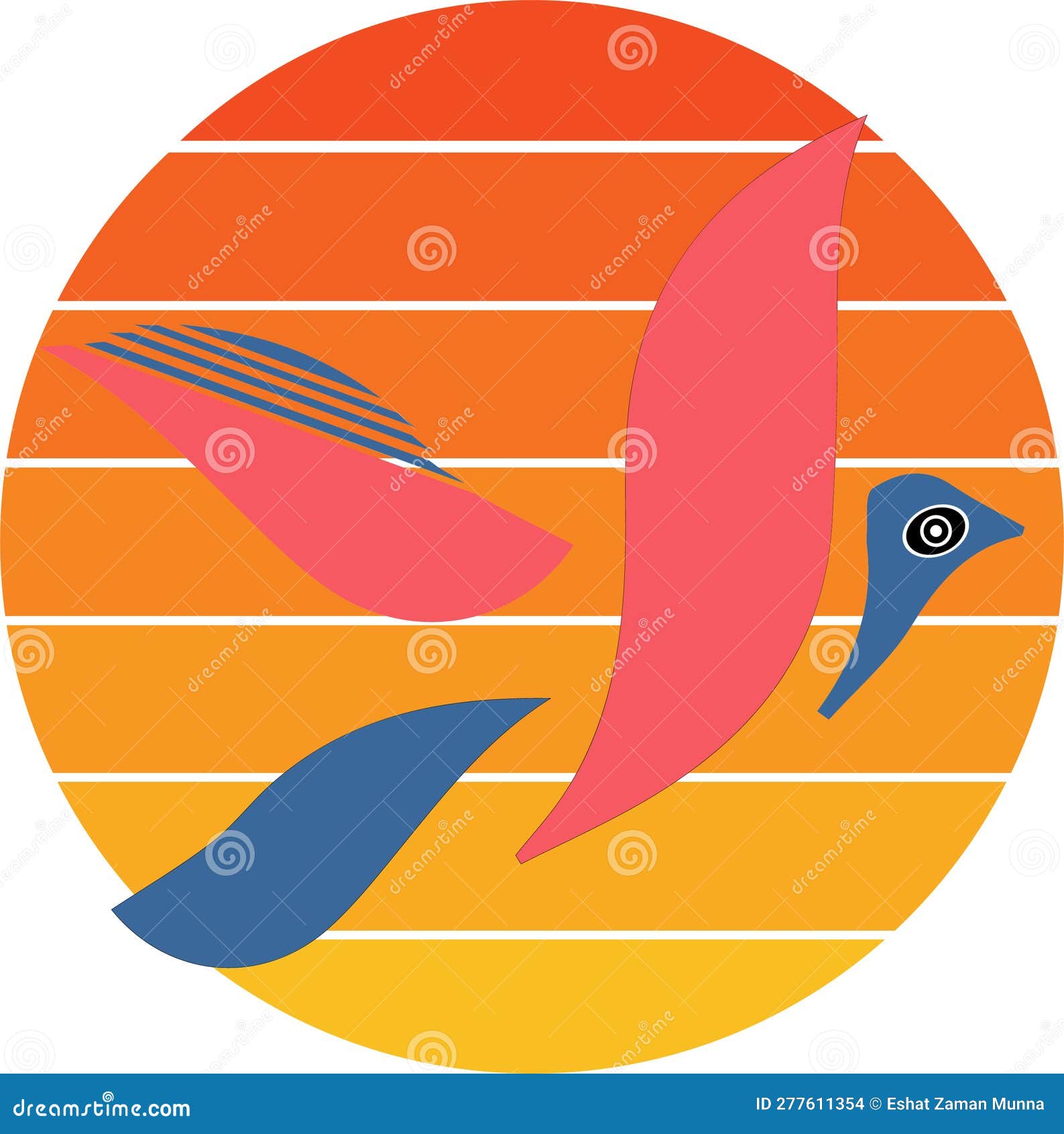 Summer Bird Can T Fly Design for Vector Stock Vector - Illustration of ...