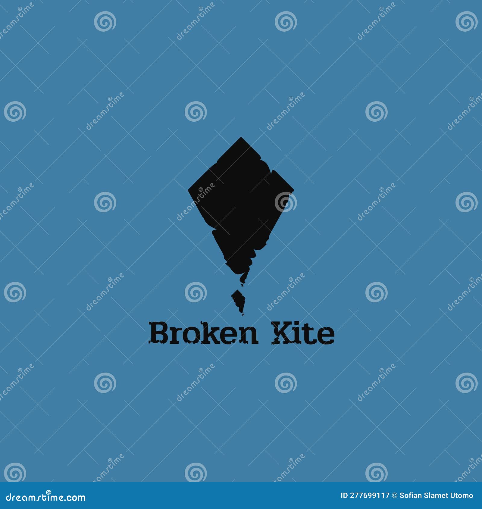 Broken Black Kite Logo stock vector. Illustration of kite - 277699117