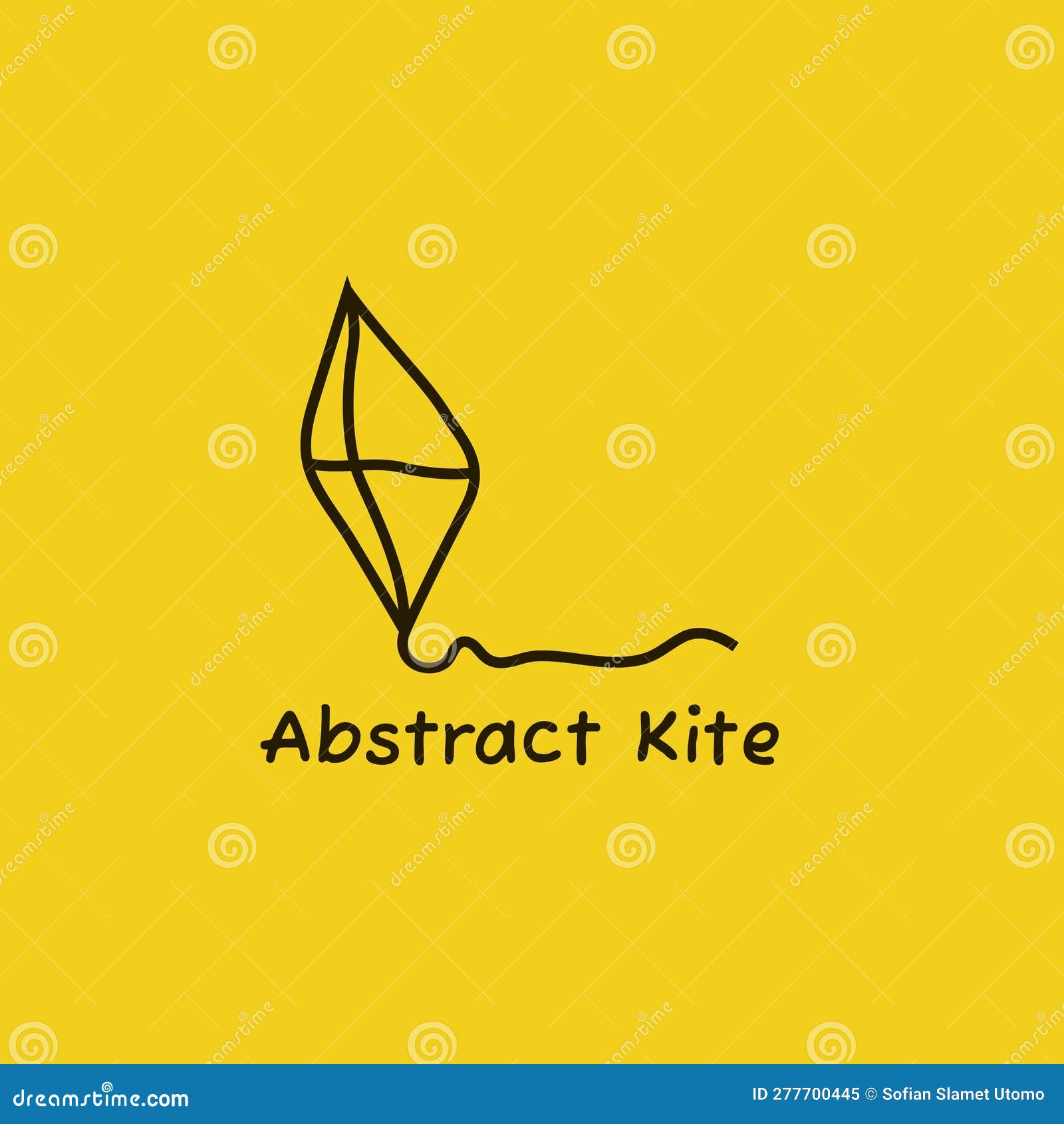 Abstract Kite Logo from Lines Stock Illustration - Illustration of ...
