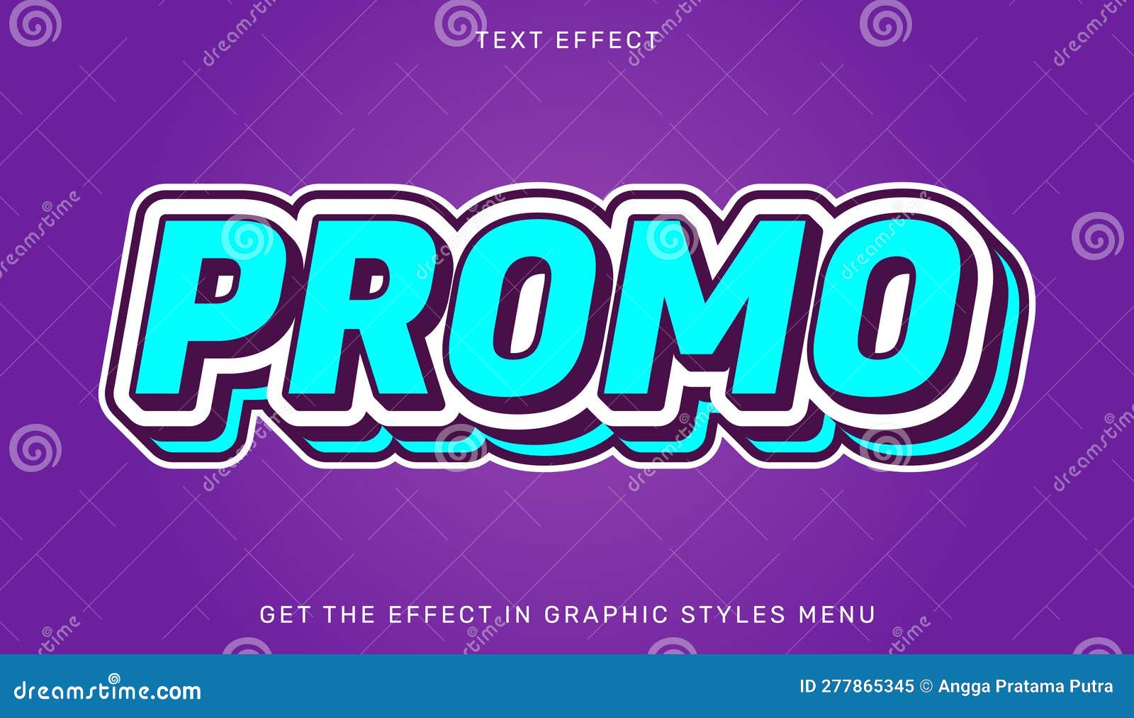 Promo Text Effect Template in 3d Style Stock Vector - Illustration of ...