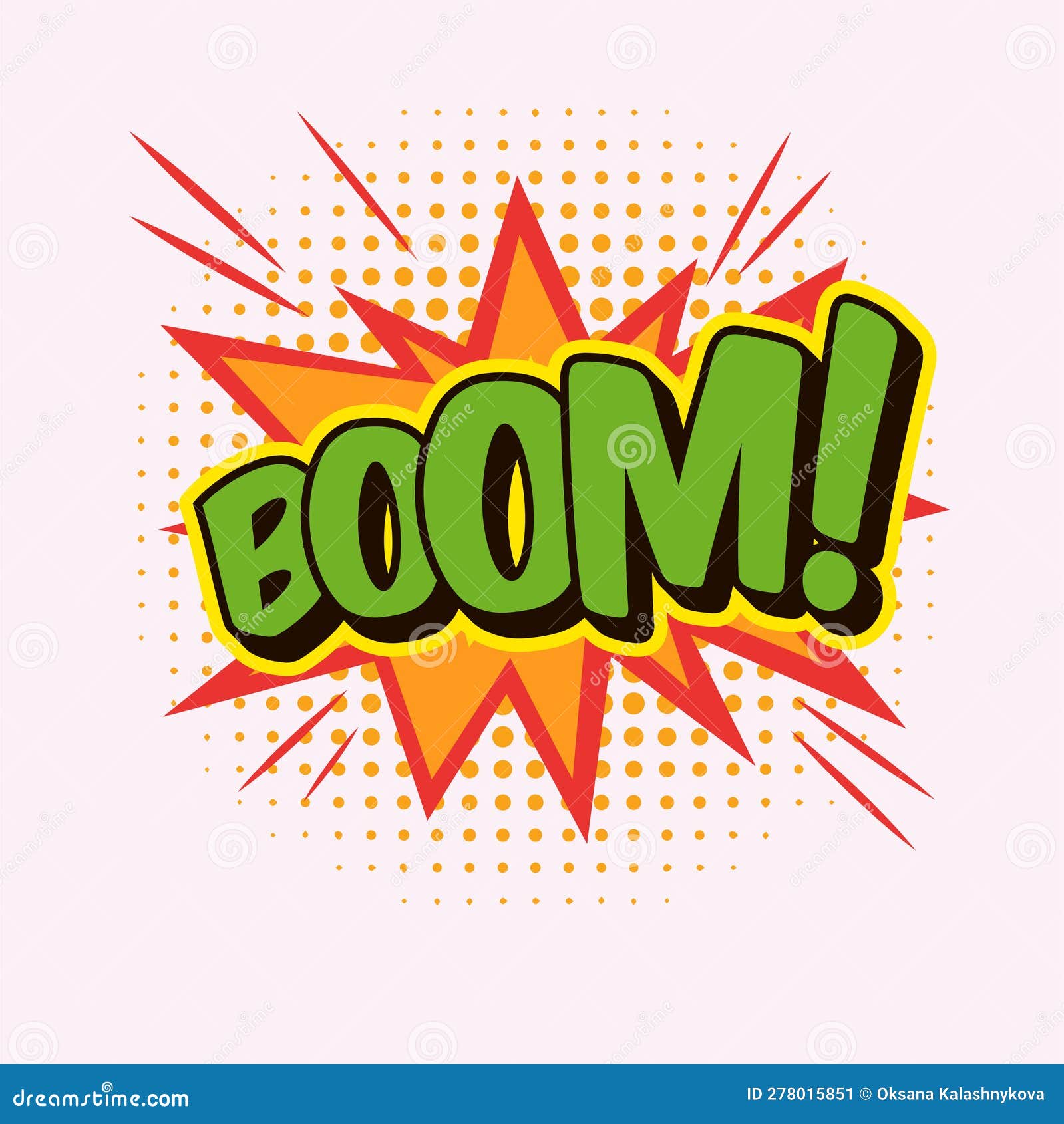 Boom Word Comic Book Pop Art Stock Vector Illustration Of Word Colored 278015851